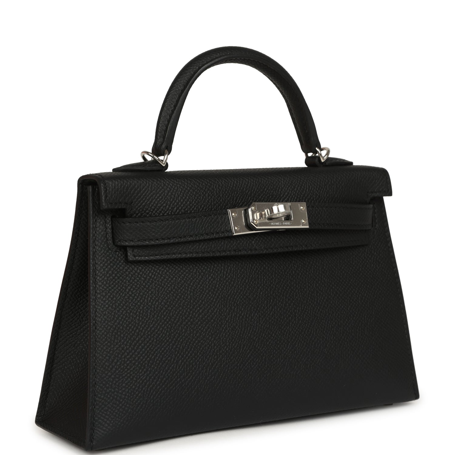 Hermes Kelly Sellier 20 Black Epsom Palladium Hardware