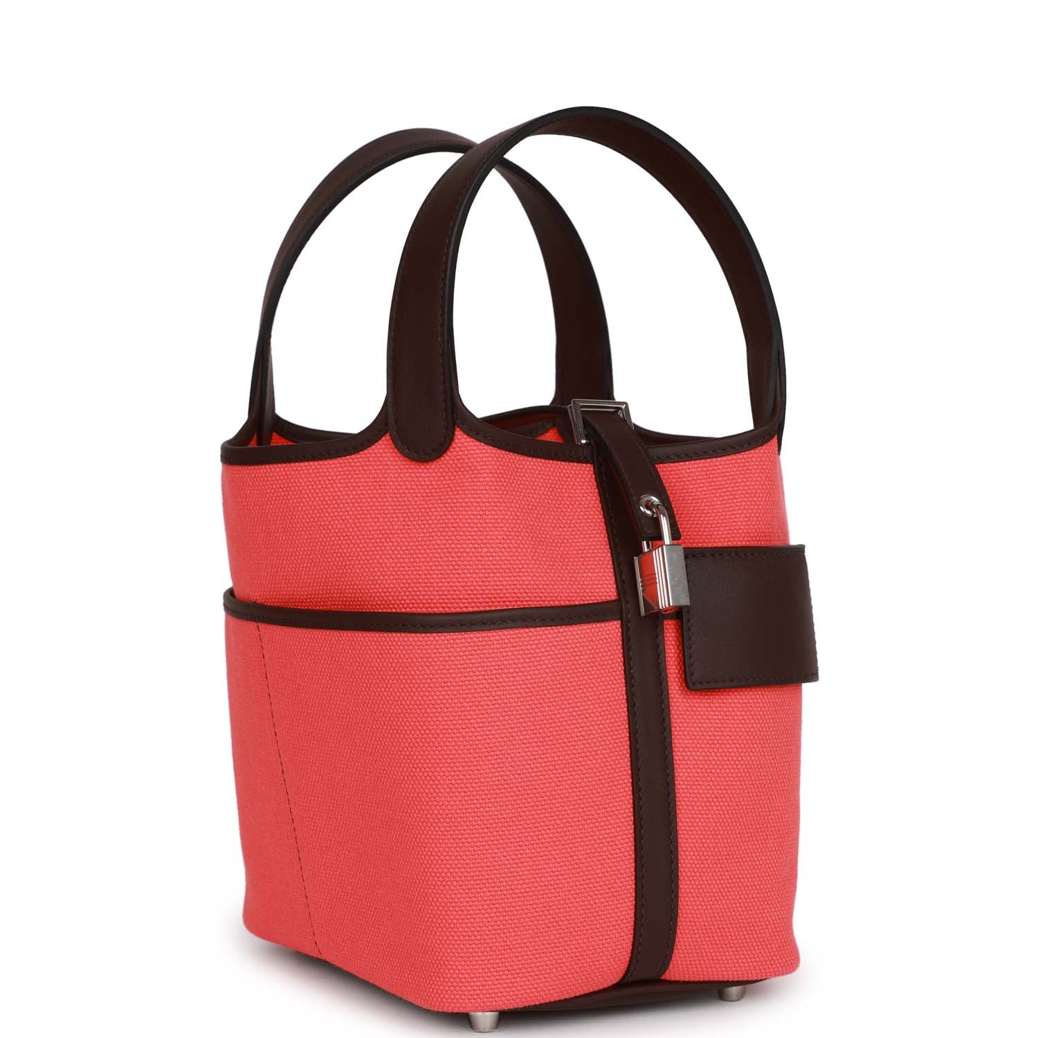 Hermes Picotin Cargo 18 Rose Texas and Rouge Sellier Swift and Toile C