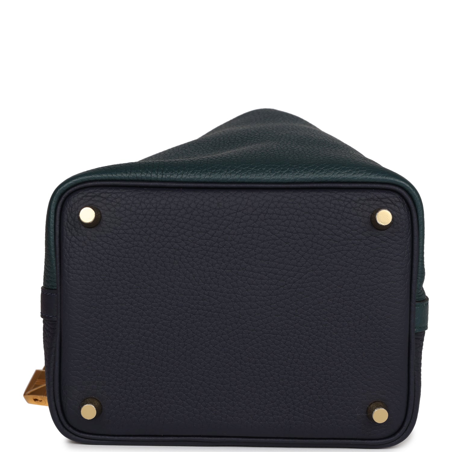 Hermes Picotin Lock 18 Casaque Bleu Nuit and Vert Cypress Clemence Gol
