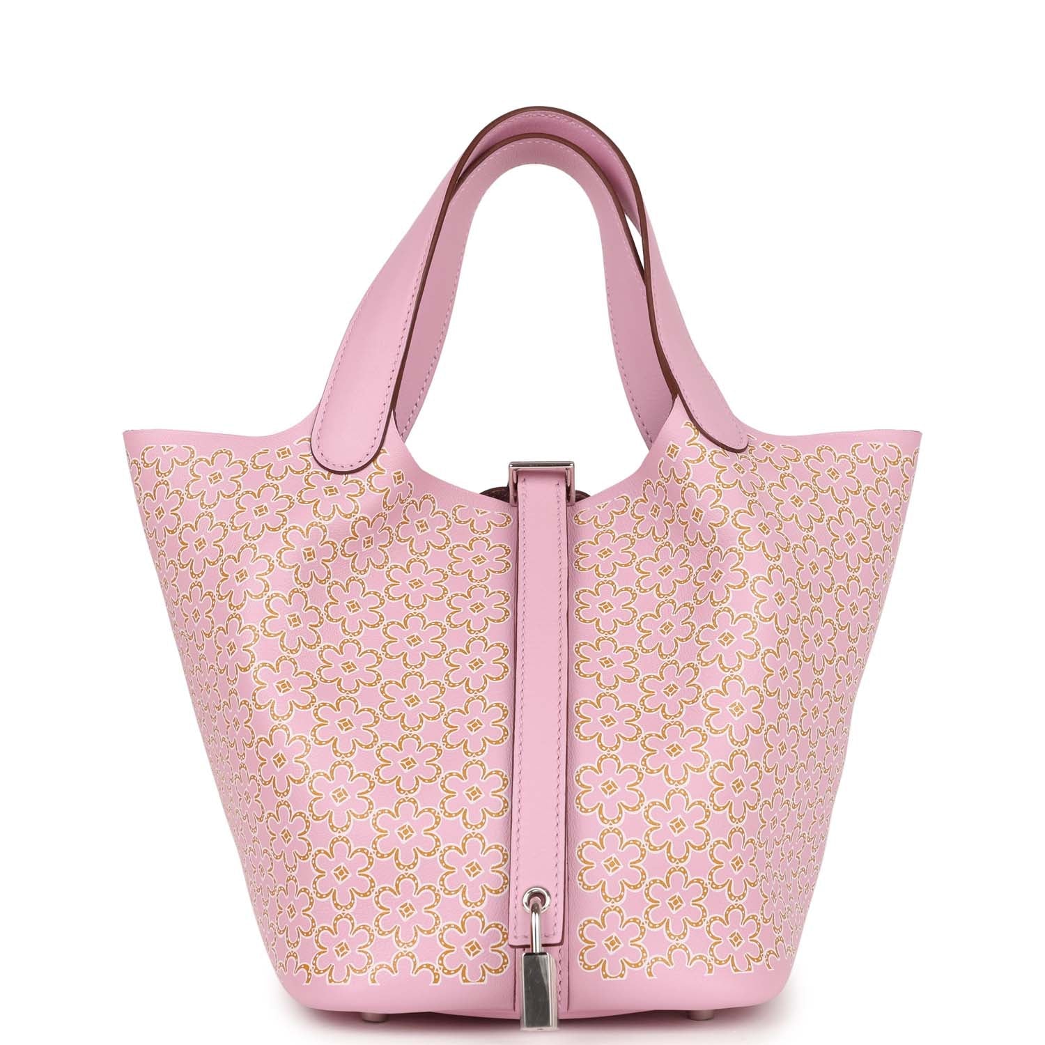 Hermes Picotin Lock 18 "Lucky Daisy" Mauve Sylvestre/Cuivre/White Swif