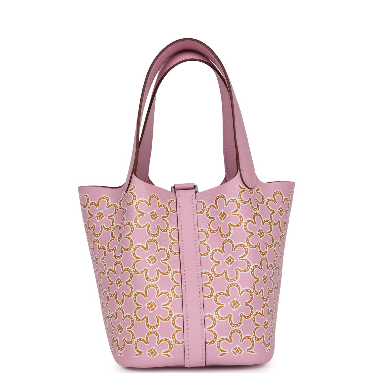 Hermes Micro Picotin Lock 14 "Lucky Daisy" Mauve Sylvestre Swift Palla