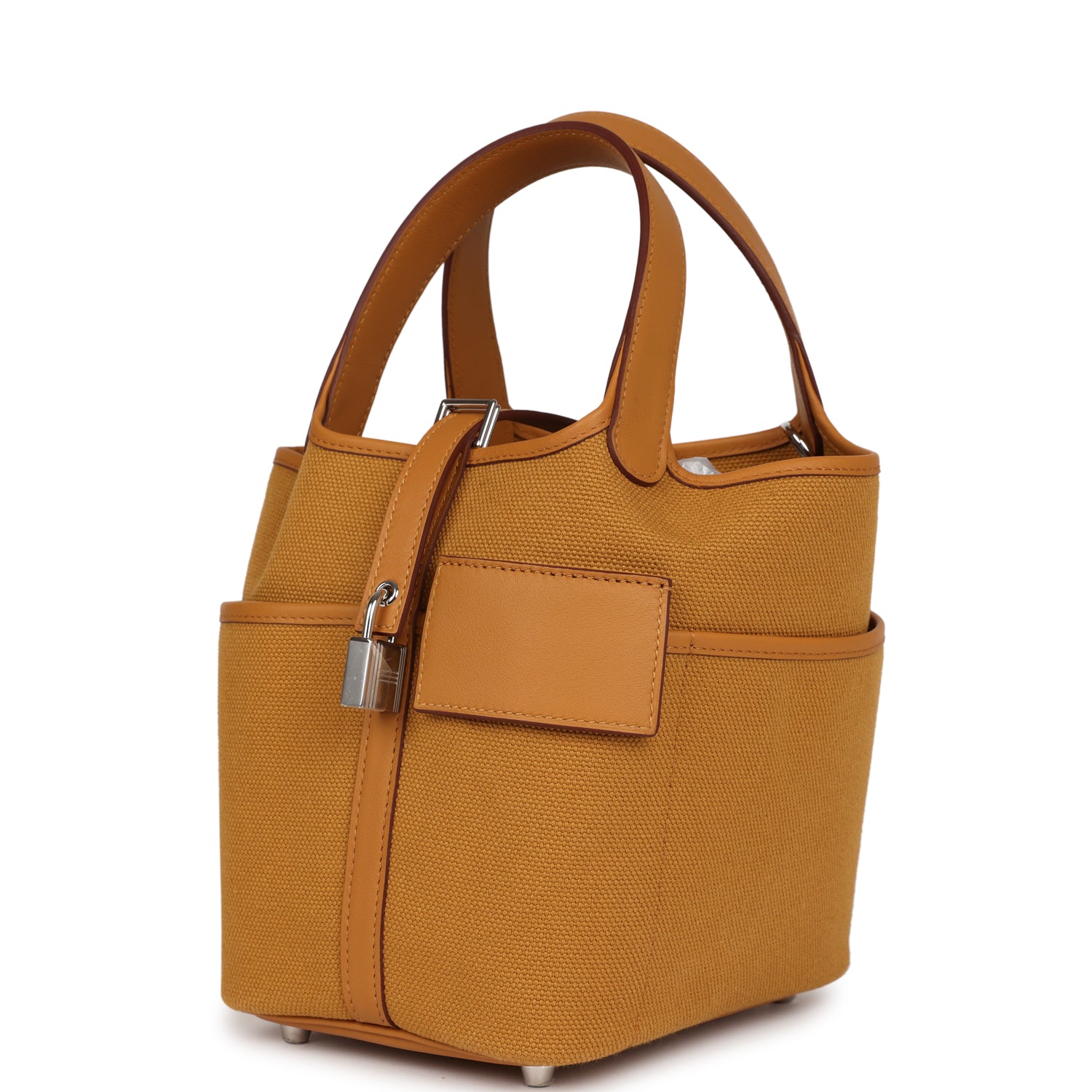 Hermes Picotin Cargo 18 Sesame Swift and Toile Canvas Palladium Hardwa