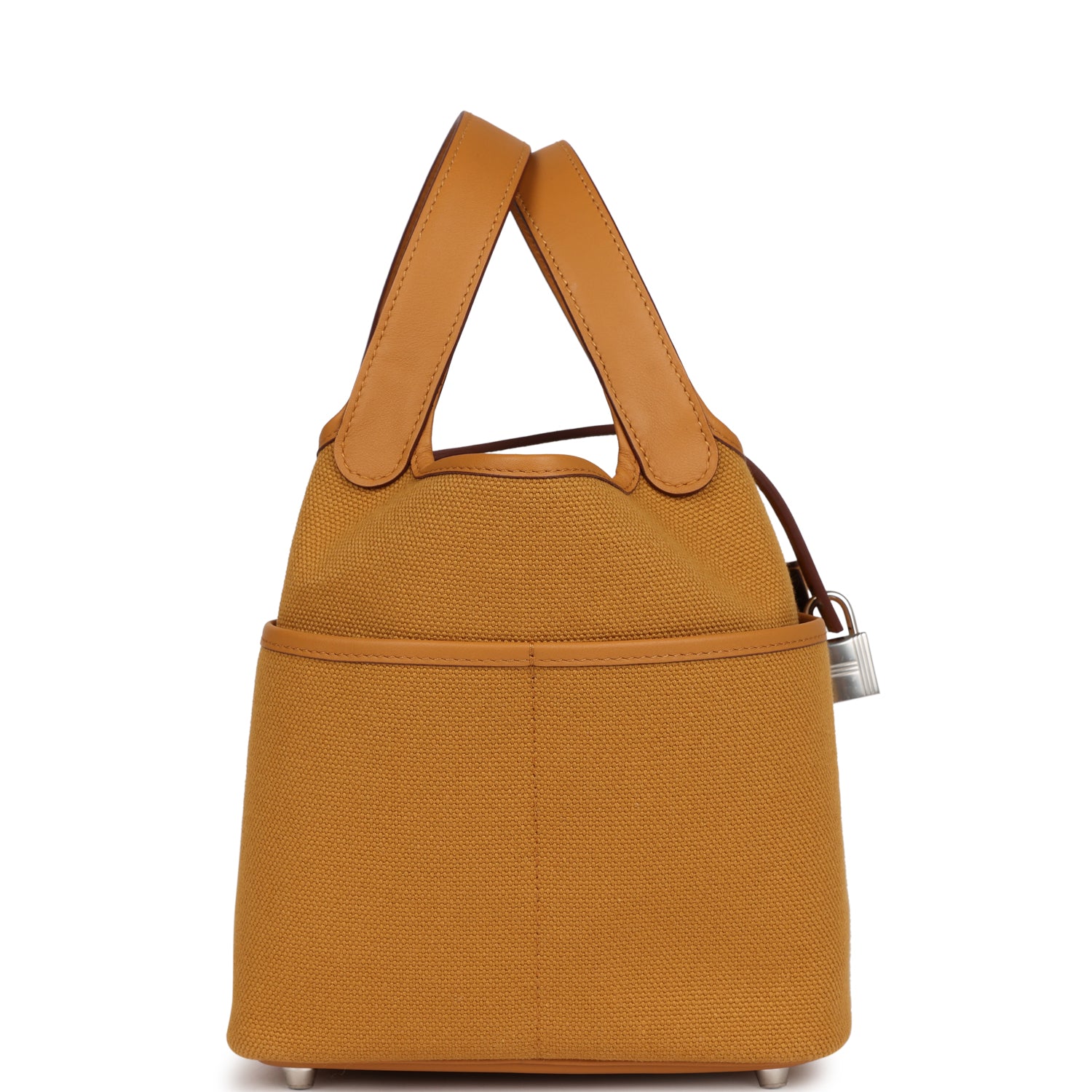 Hermes Picotin Cargo 18 Sesame Swift and Toile Canvas Palladium Hardwa