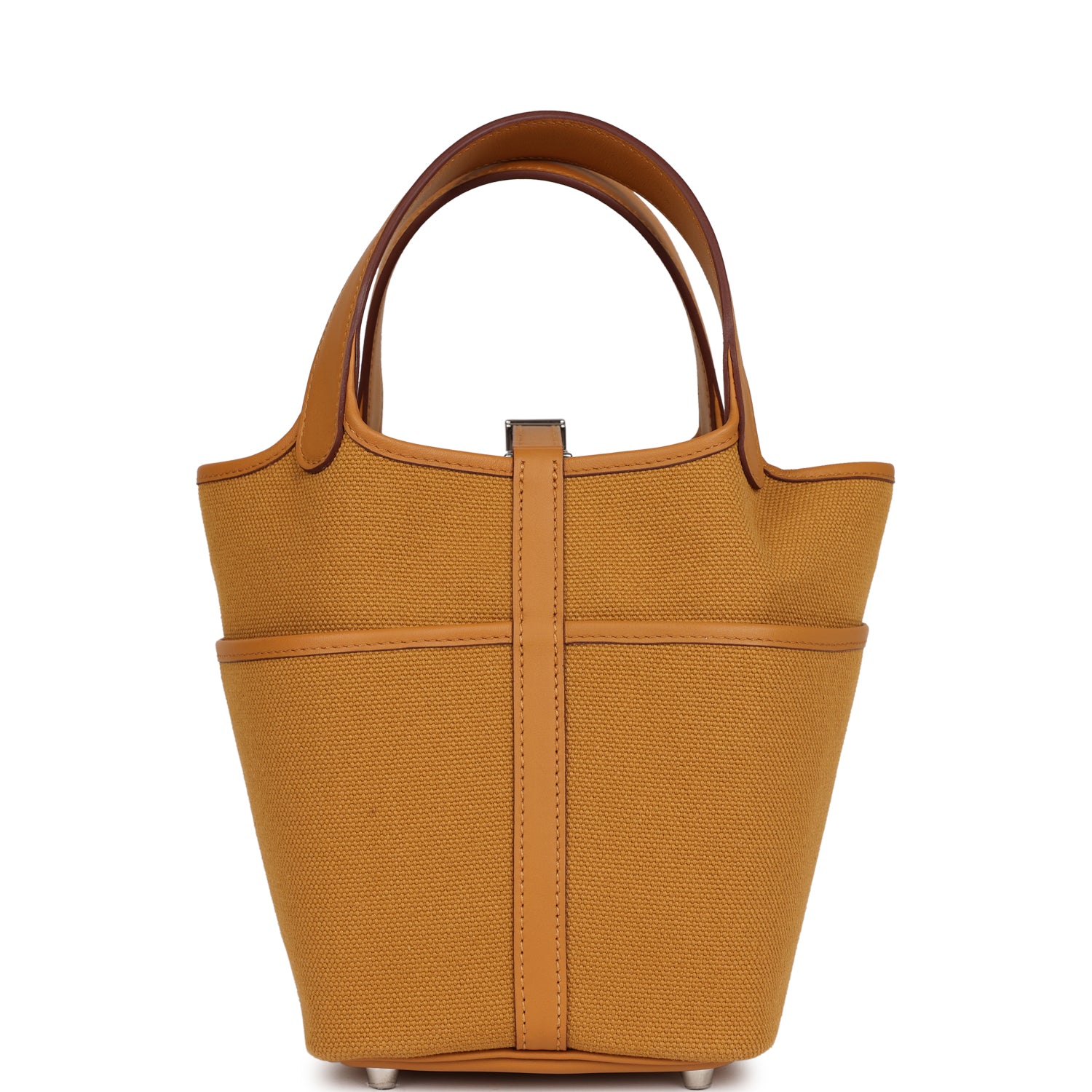 Hermes Picotin Cargo 18 Sesame Swift and Toile Canvas Palladium Hardwa