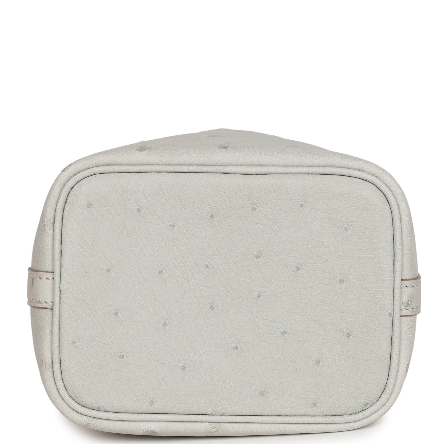 Hermes Micro Picotin 14 Gris Perle Ostrich Palladium Hardware