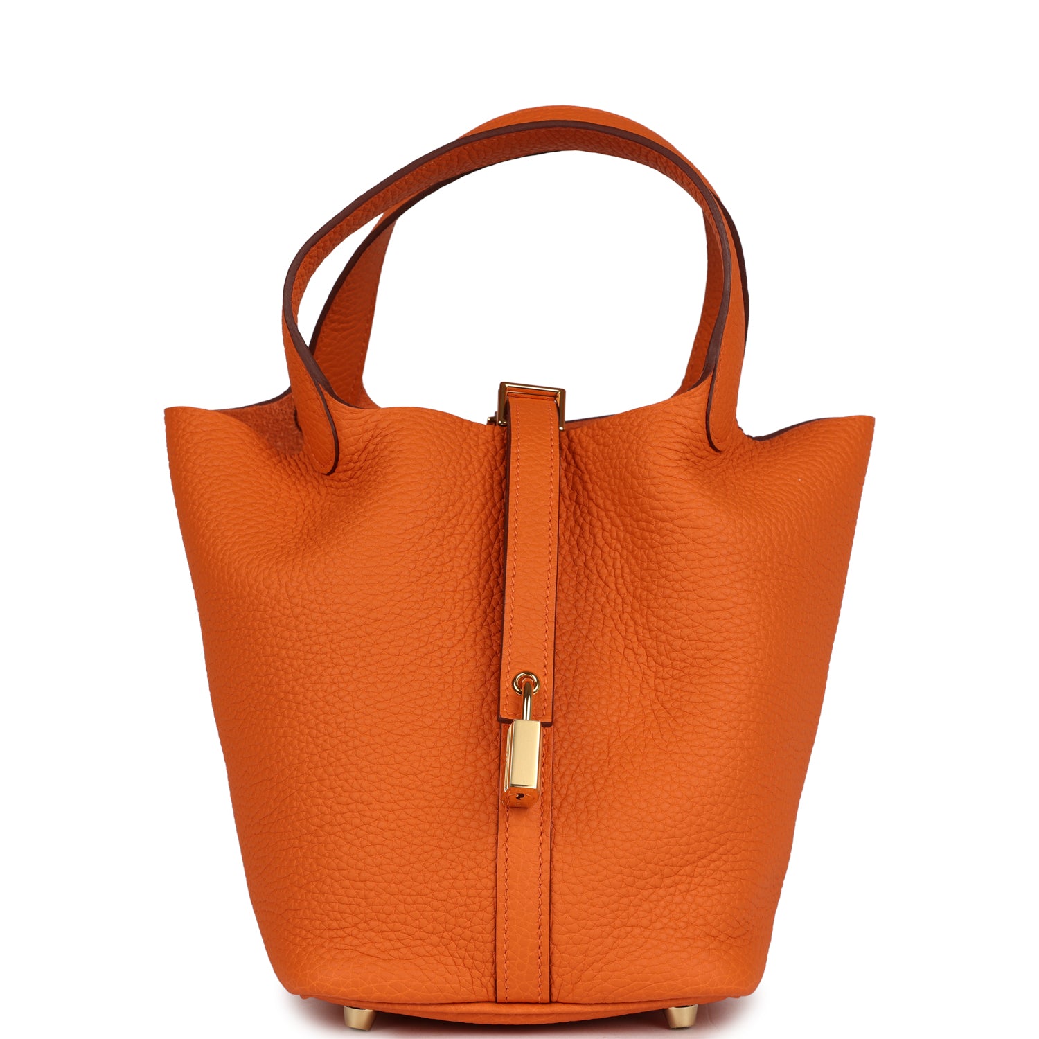 Hermes Picotin Lock 18 Orange Clemence Gold Hardware