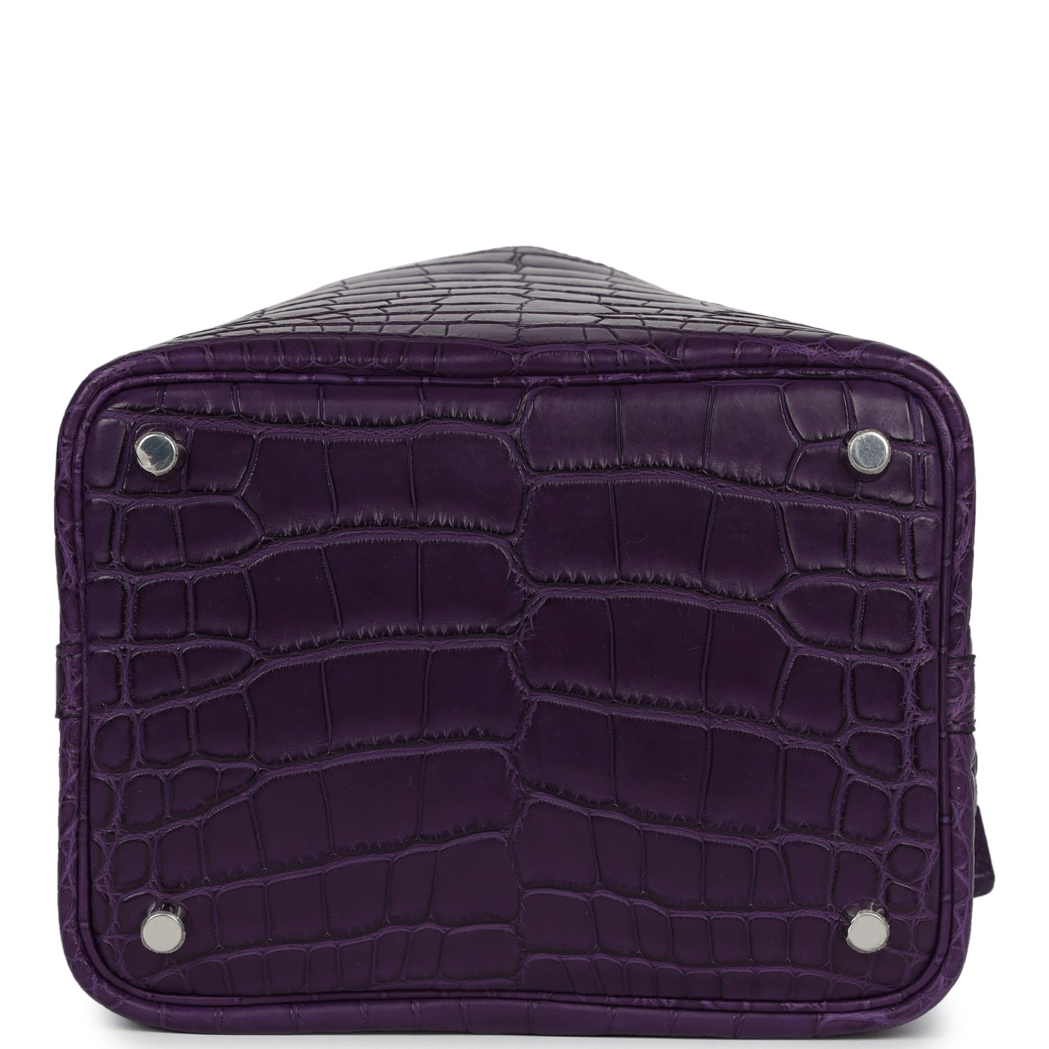 Hermes Picotin Lock 18 Amethyste Matte Alligator Palladium Hardware