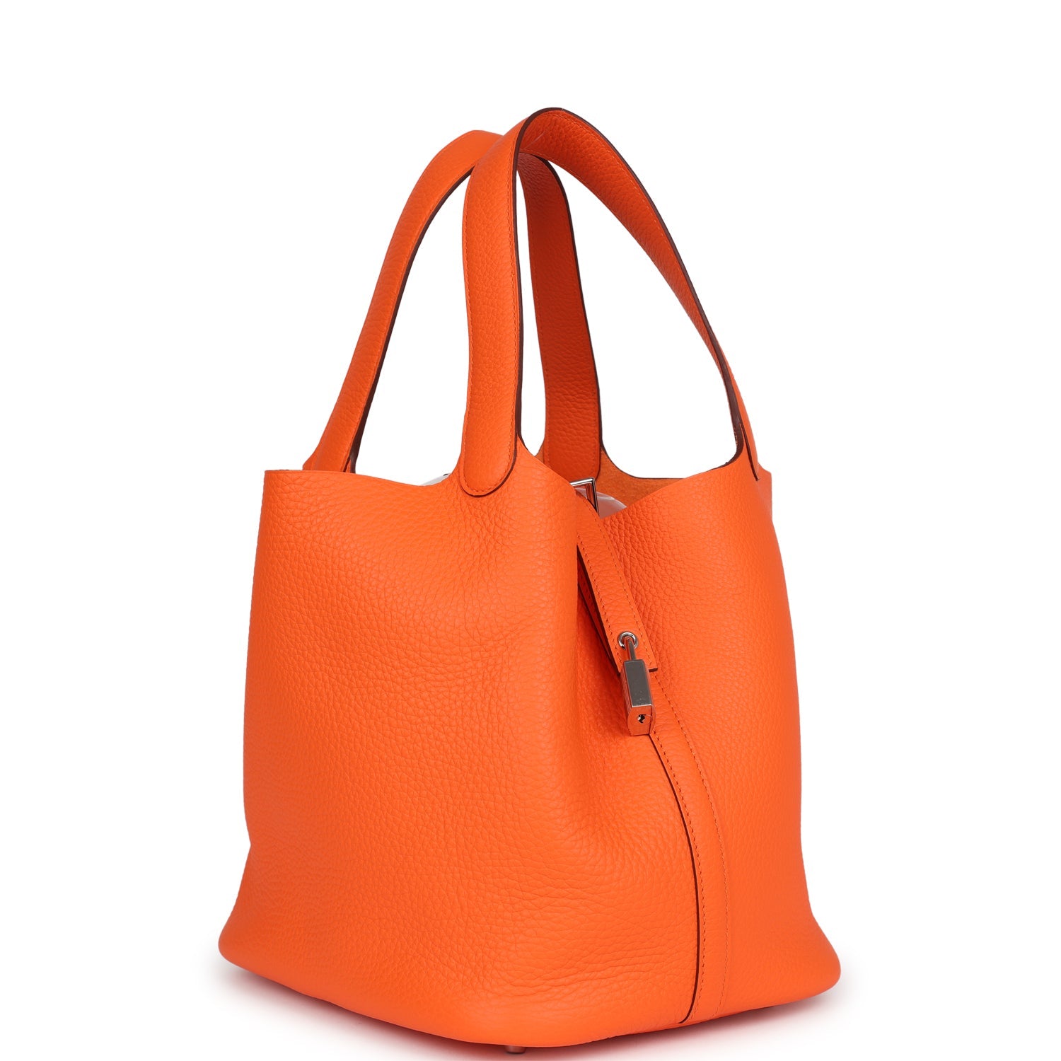 Hermes Picotin Lock 22 Orange Minium Clemence Palladium Hardware ...