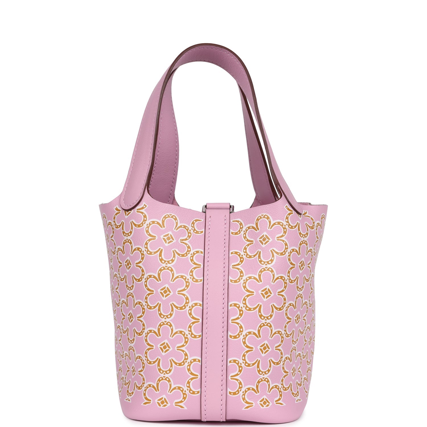 Hermes Micro Picotin Lock 14 "Lucky Daisy" Mauve Sylvestre Swift Palla