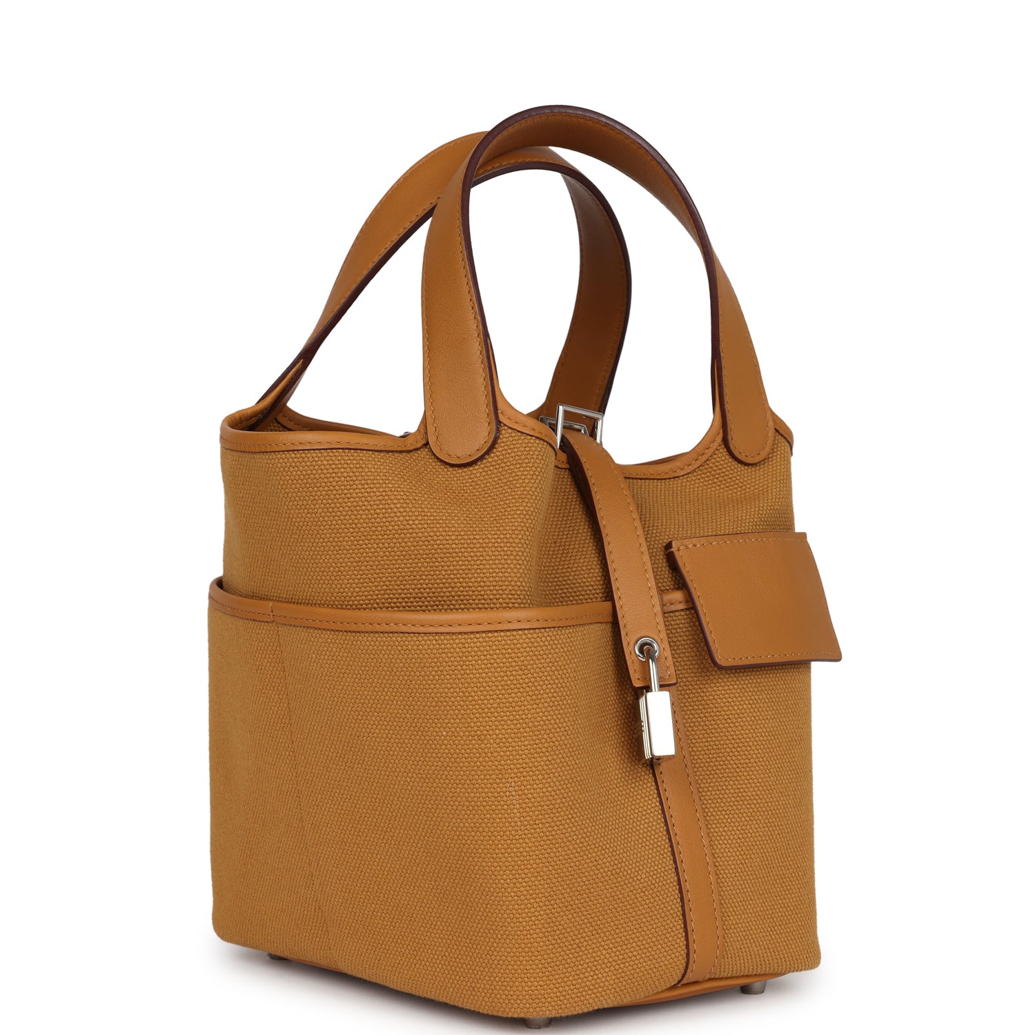 Hermes Picotin Cargo 18 Sesame Swift and Toile Canvas Palladium Hardwa