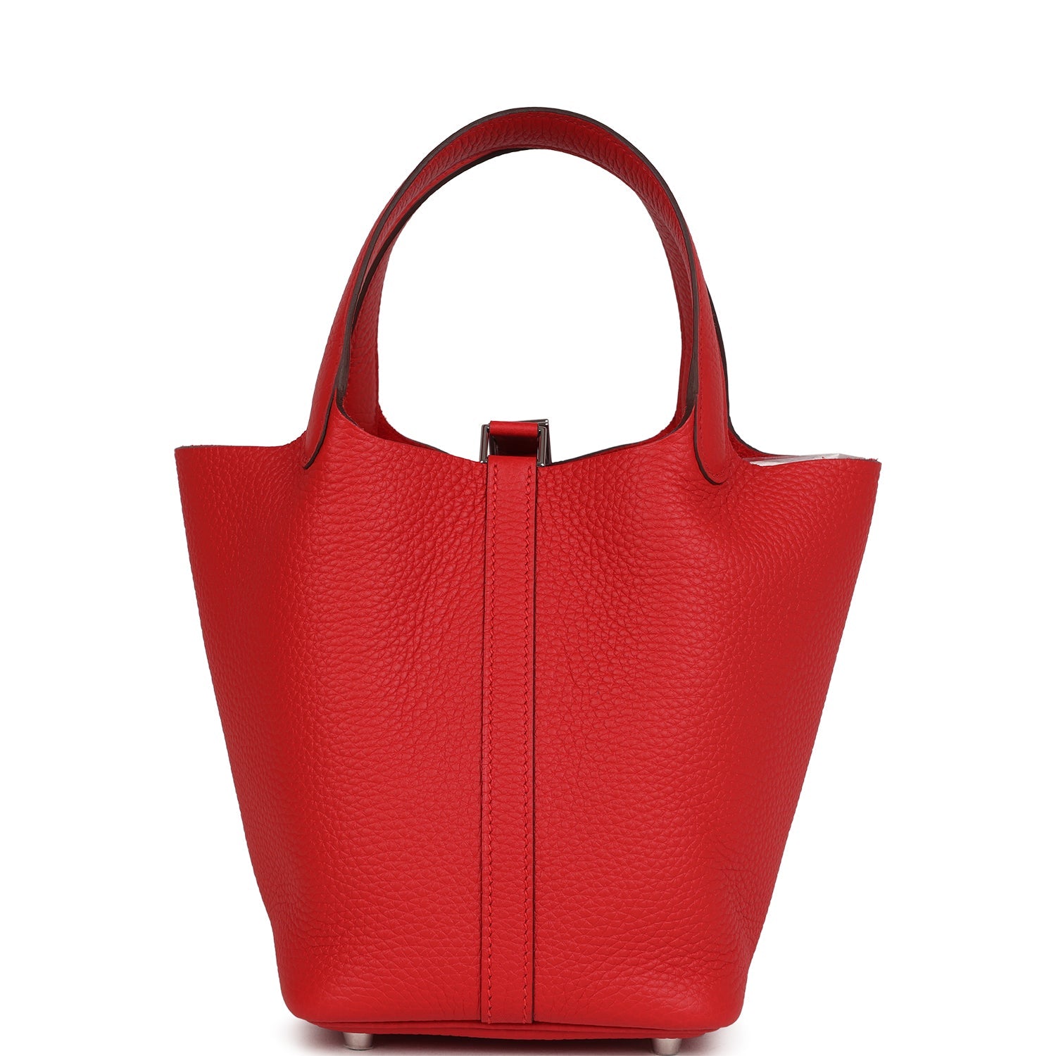 Hermes Picotin Lock 18 Rouge Radieux Clemence Palladium Hardware