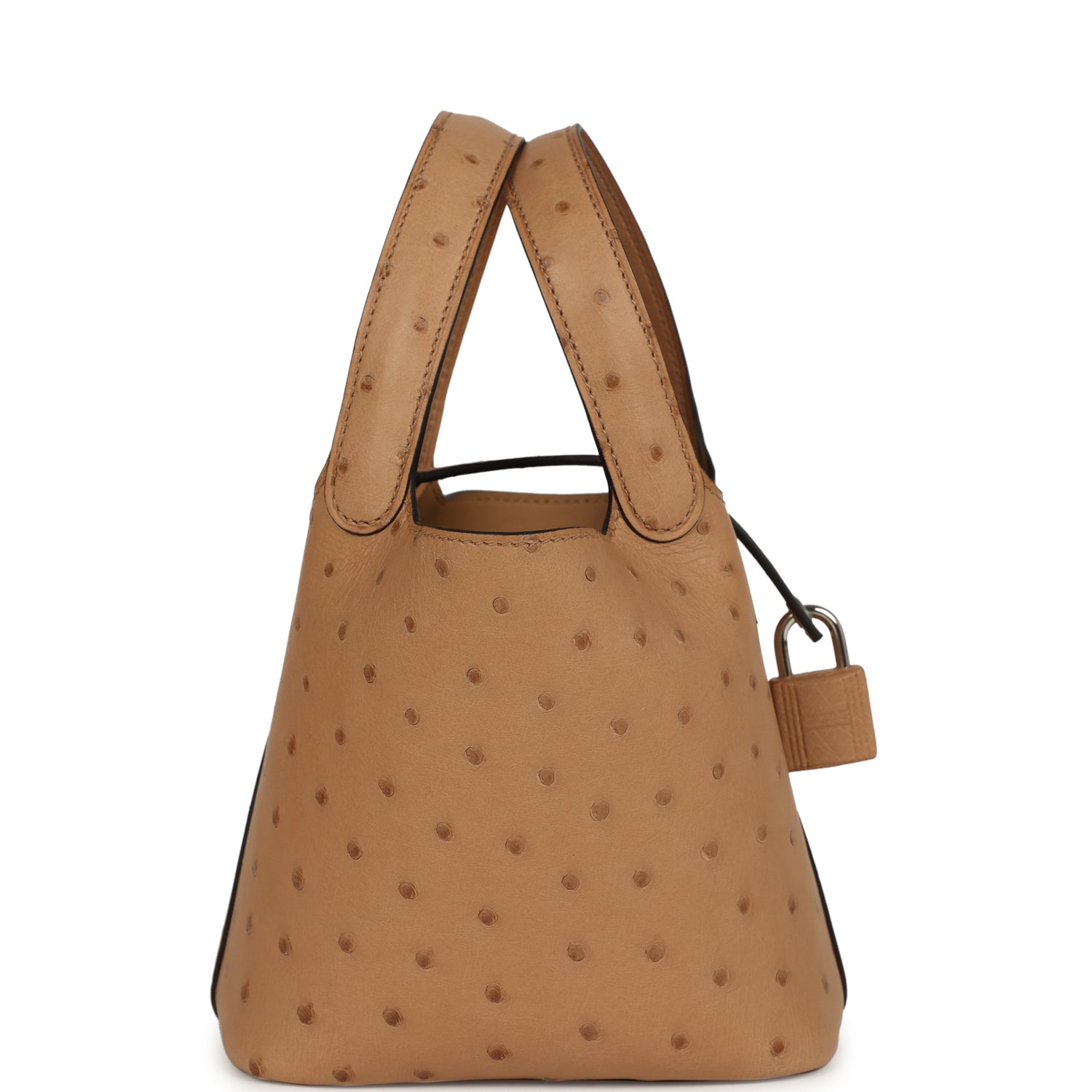 Hermes Micro Picotin Lock 14 Chai Ostrich Palladium Hardware