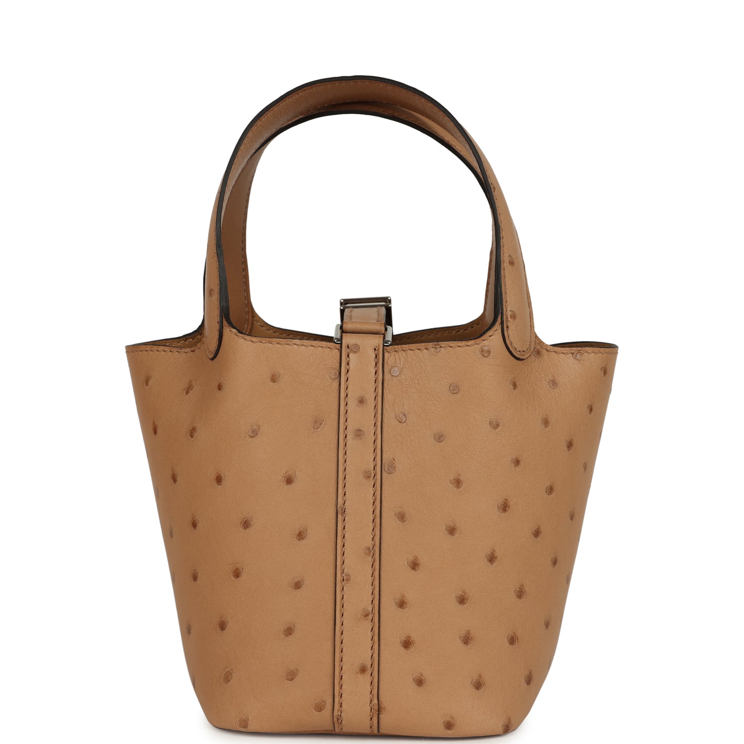 Hermes Micro Picotin Lock 14 Chai Ostrich Palladium Hardware