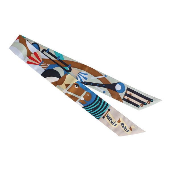 Hermes "Parade en Fanfare" Bleu, Camel, Rouge Twilly