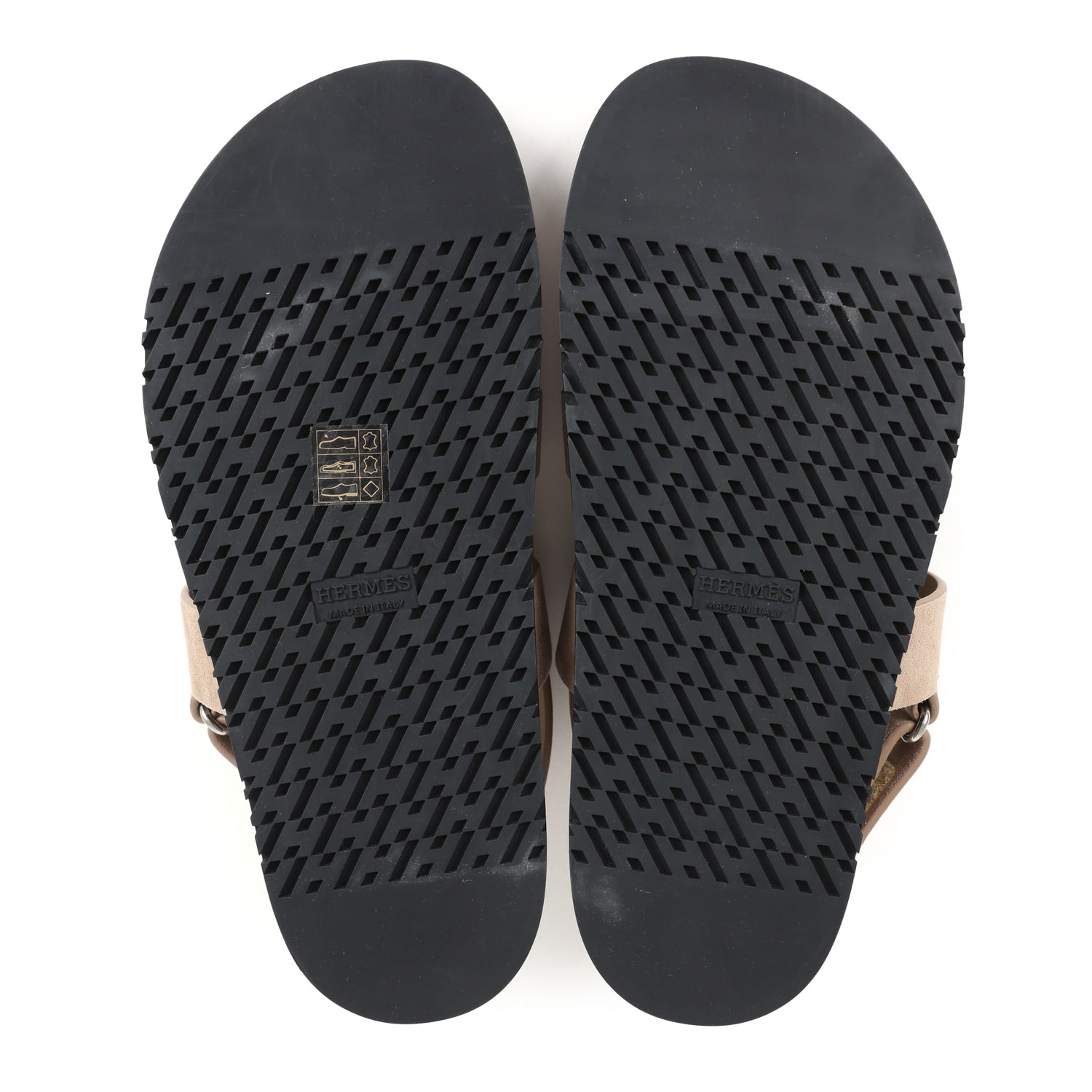 Hermes Chypre Genius Sandals Beige Lin Suede Palladium Hardware 38 EU