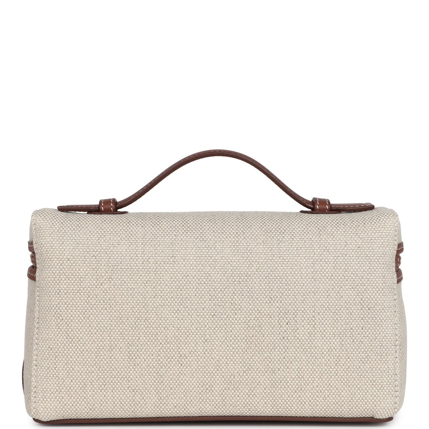 Loro Piana Extra Pocket L19 Pouch Natural and Sun Gold Linen Gold Hard