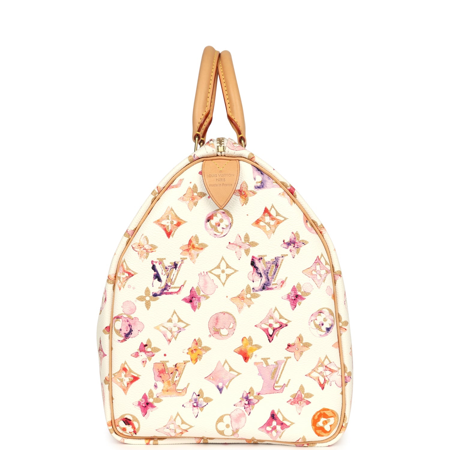 Pre-owned Louis Vuitton x Richard Prince Speedy 35 White Watercolor Aq