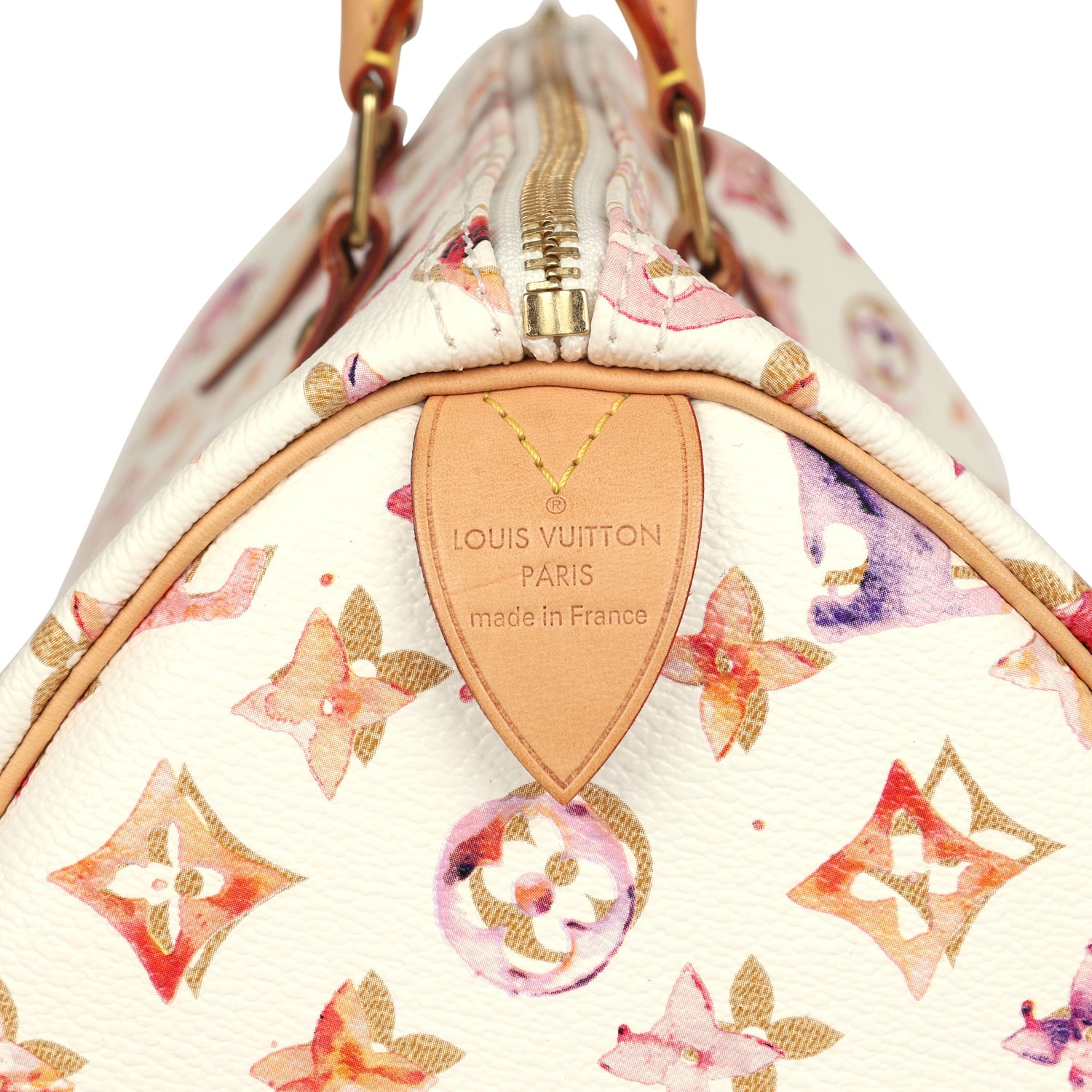 Pre-owned Louis Vuitton x Richard Prince Speedy 35 White Watercolor Aq