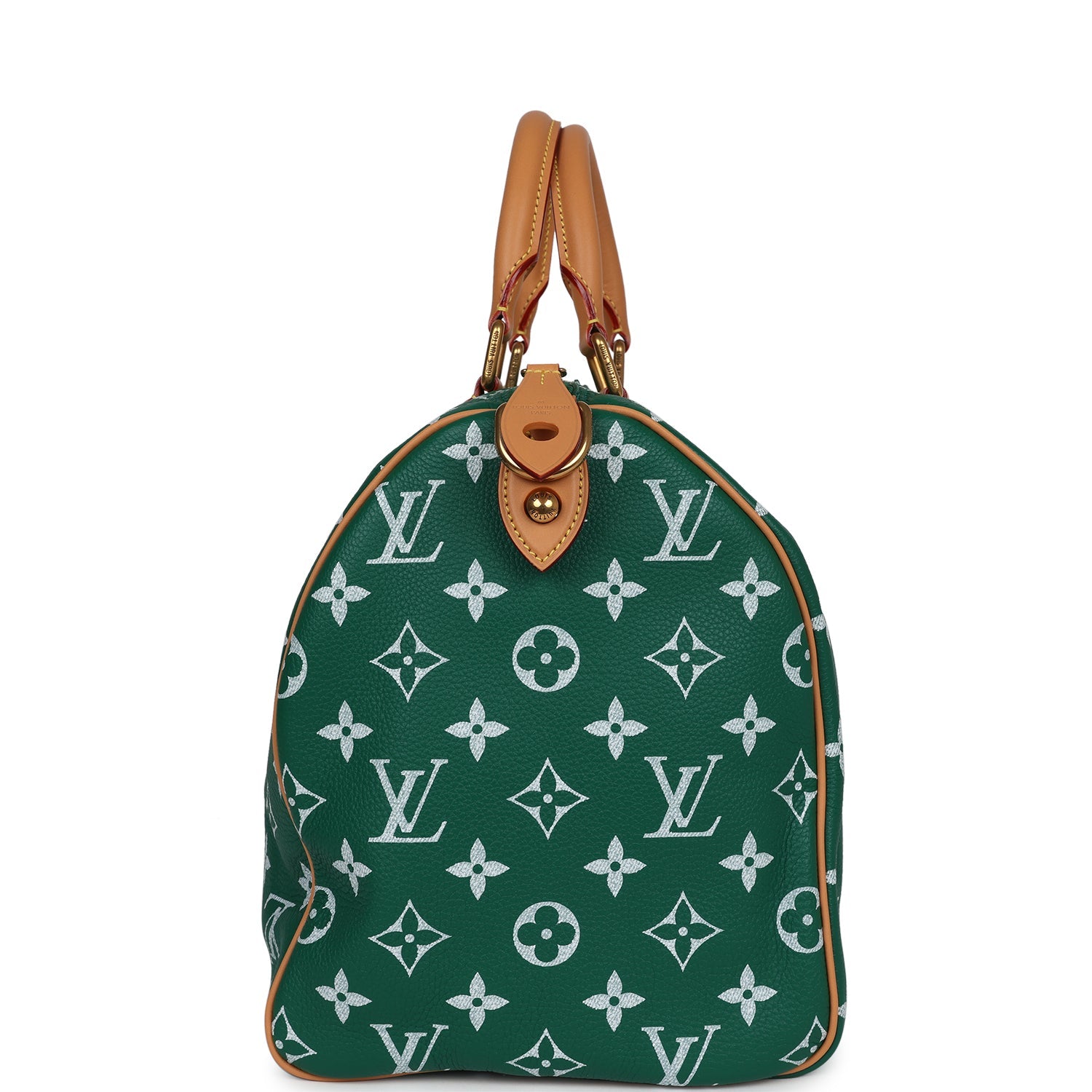 Louis Vuitton P9 Speedy Bandouliere 40 Green Monogram Grained Calfskin – Madison Avenue Couture