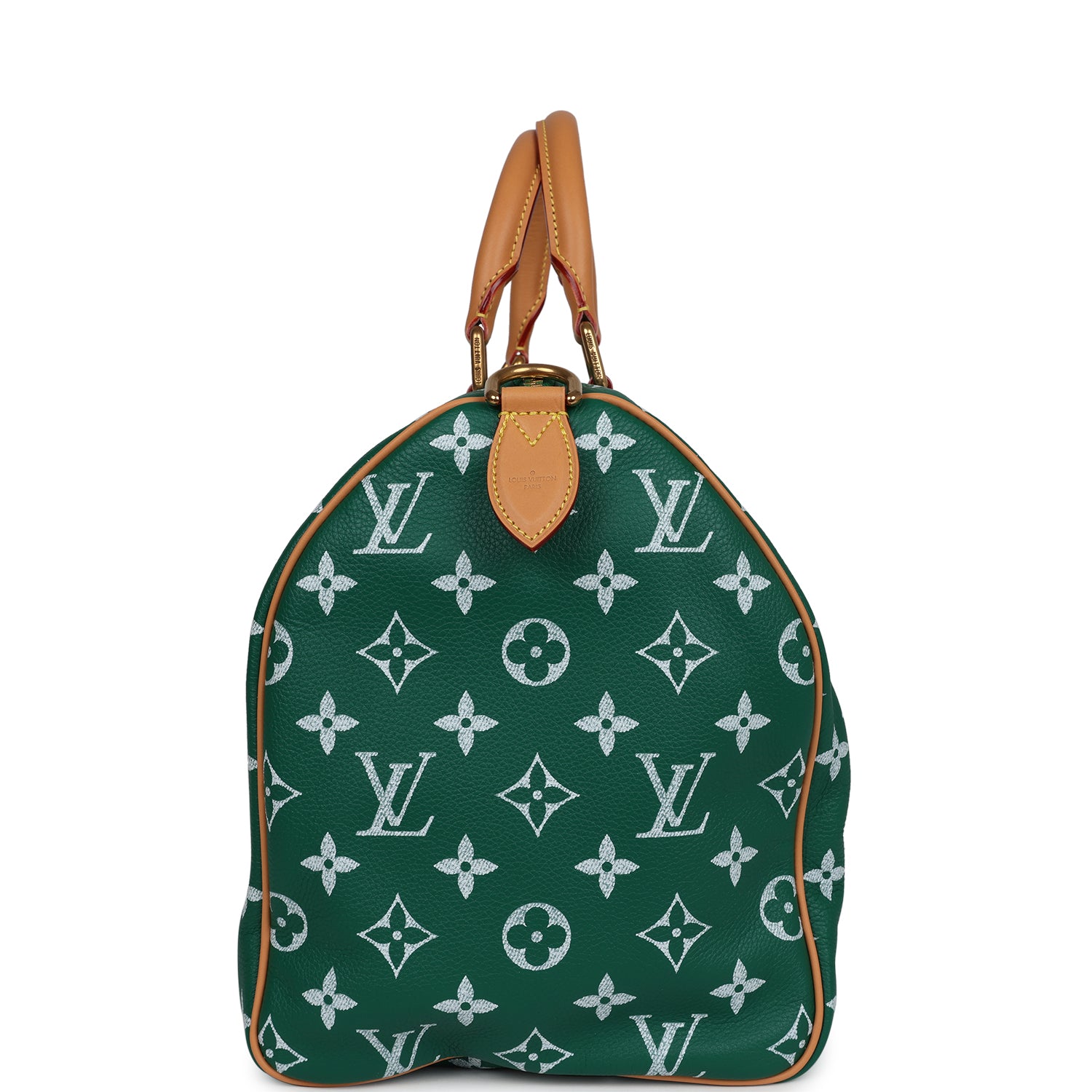 Louis Vuitton P9 Speedy Bandouliere 40 Green Monogram Grained Calfskin