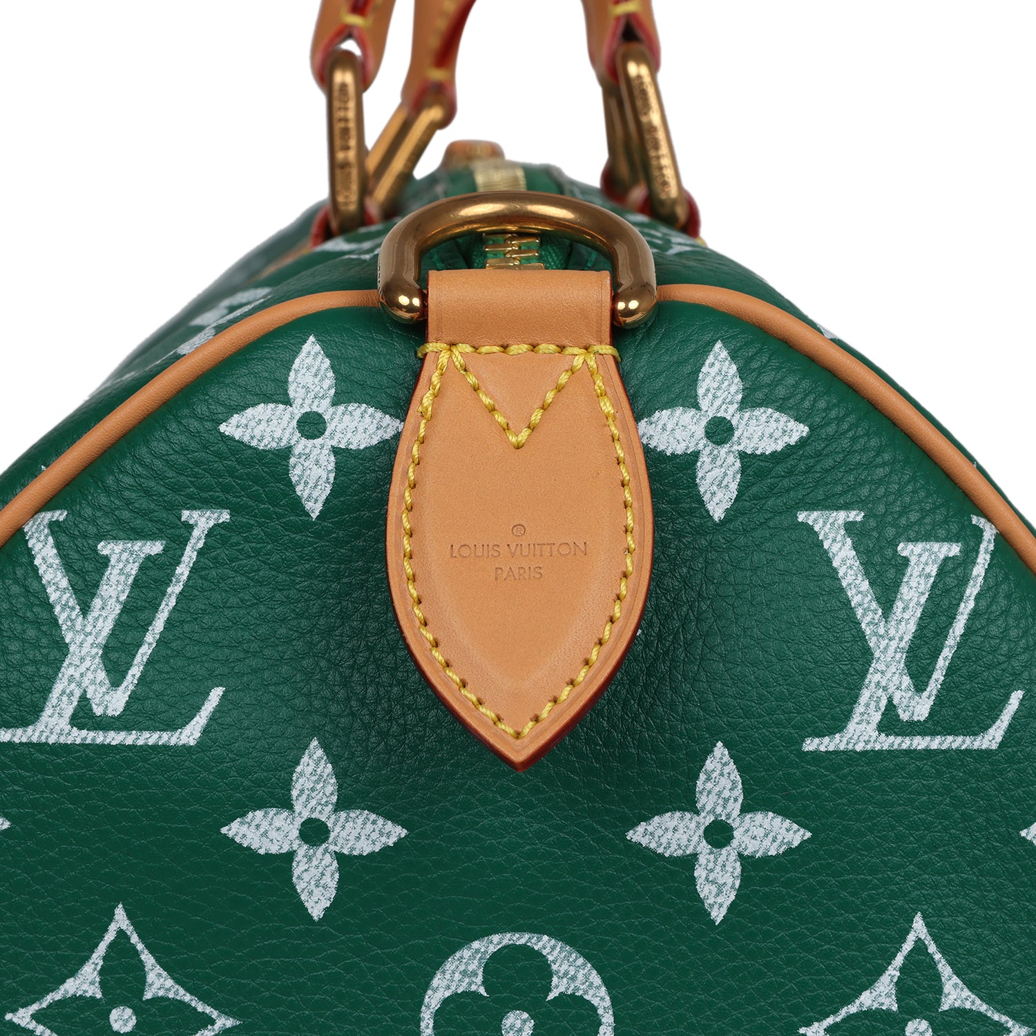Louis Vuitton P9 Speedy Bandouliere 40 Green Monogram Grained Calfskin