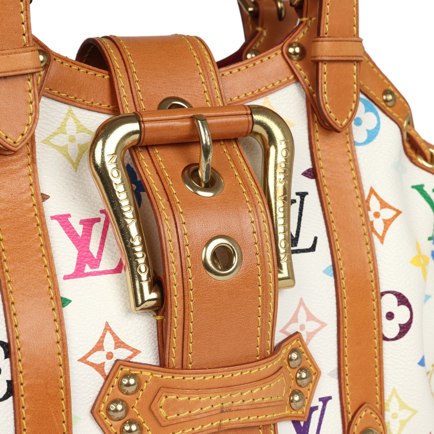 Vintage Louis Vuitton x Takashi Murakami Theda GM White Multicolor Mon