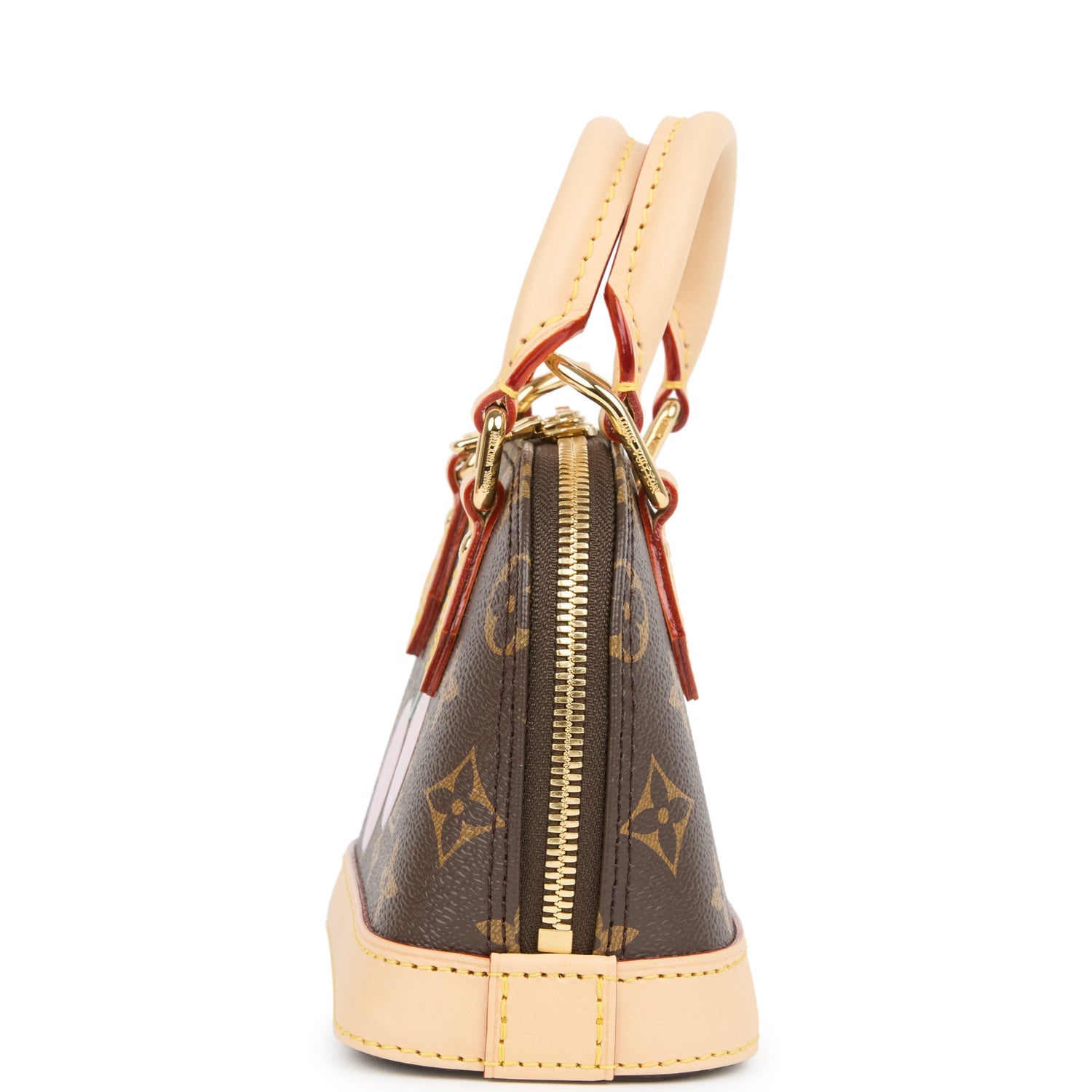 Louis Vuitton X Takashi Murakami Nano Alma Cherry Brown Monogram Gold