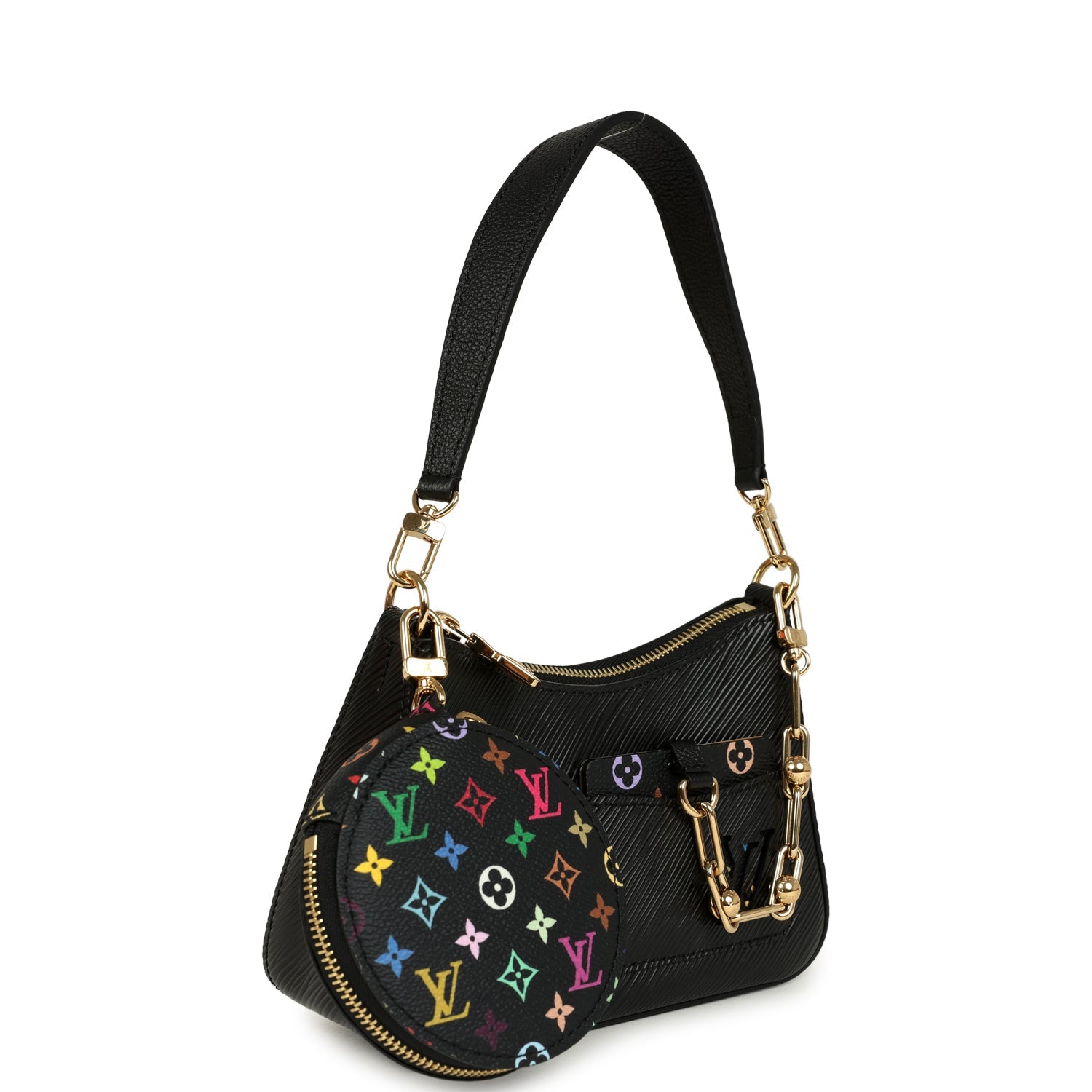 Louis Vuitton X Takashi Murakami Marellini Black Epi Gold Hardware