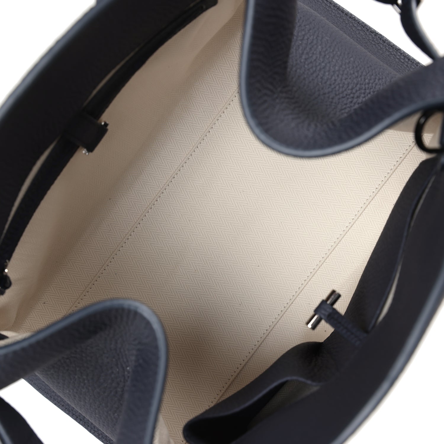 The Row Soft Margaux 12 Bag Black Calfskin Silver Hardware