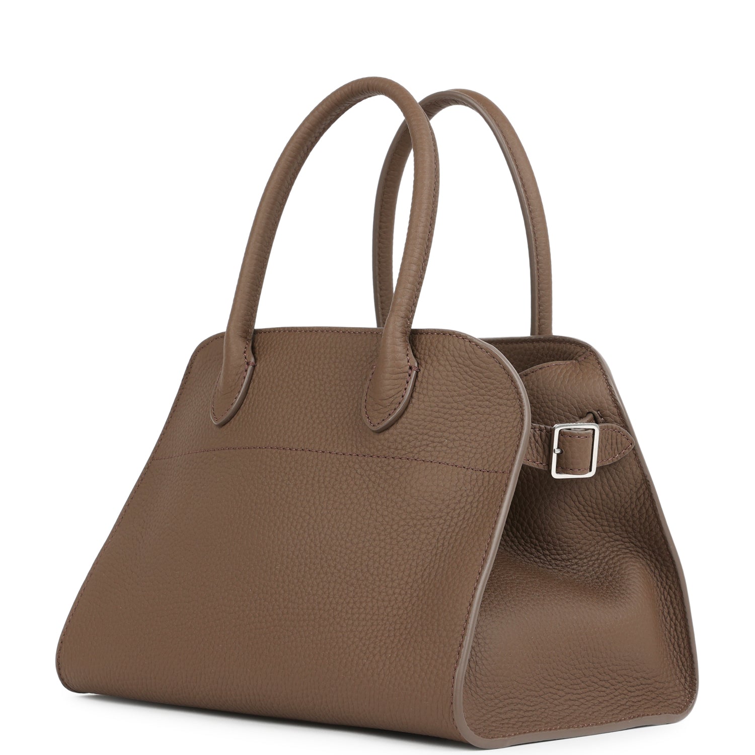 The Row Soft Margaux 10 Bag Dark Olive Calfskin Silver Hardware