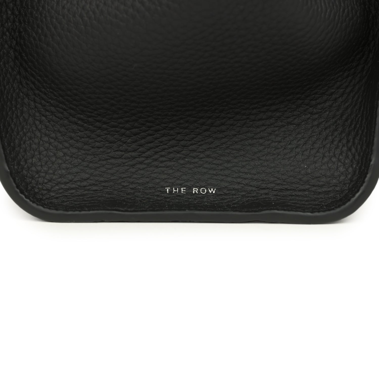 The Row Marlo 12 Tote Bag Black Calfskin Silver Hardware