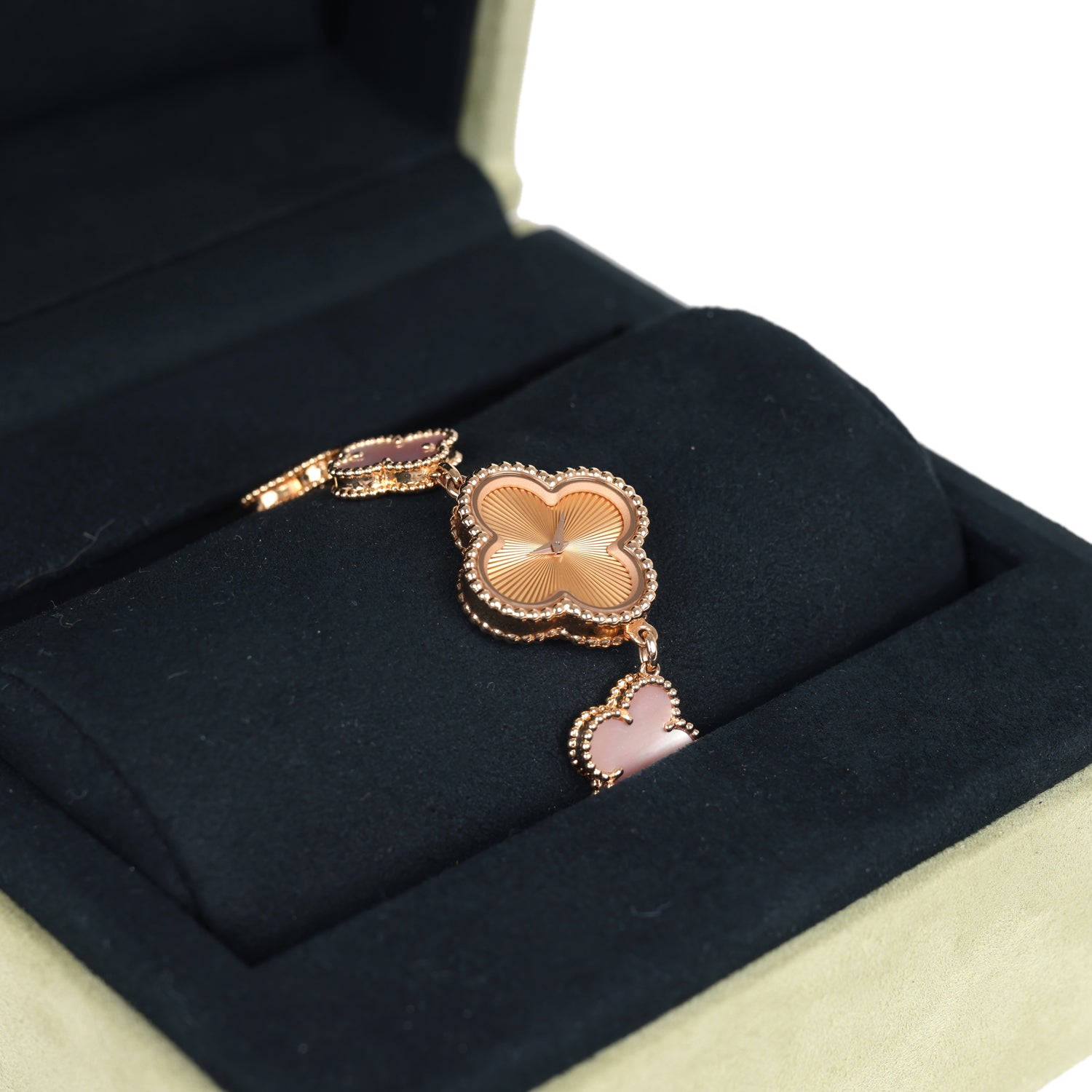 Van Cleef & Arpels Sweet Alhambra Watch Pink Mother of Pearl 18K Rose