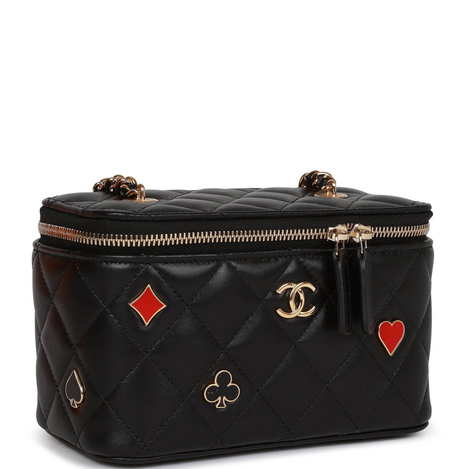 Chanel Monte Carlo Small Vanity Case Black Quilted Lambskin Gold Hardw