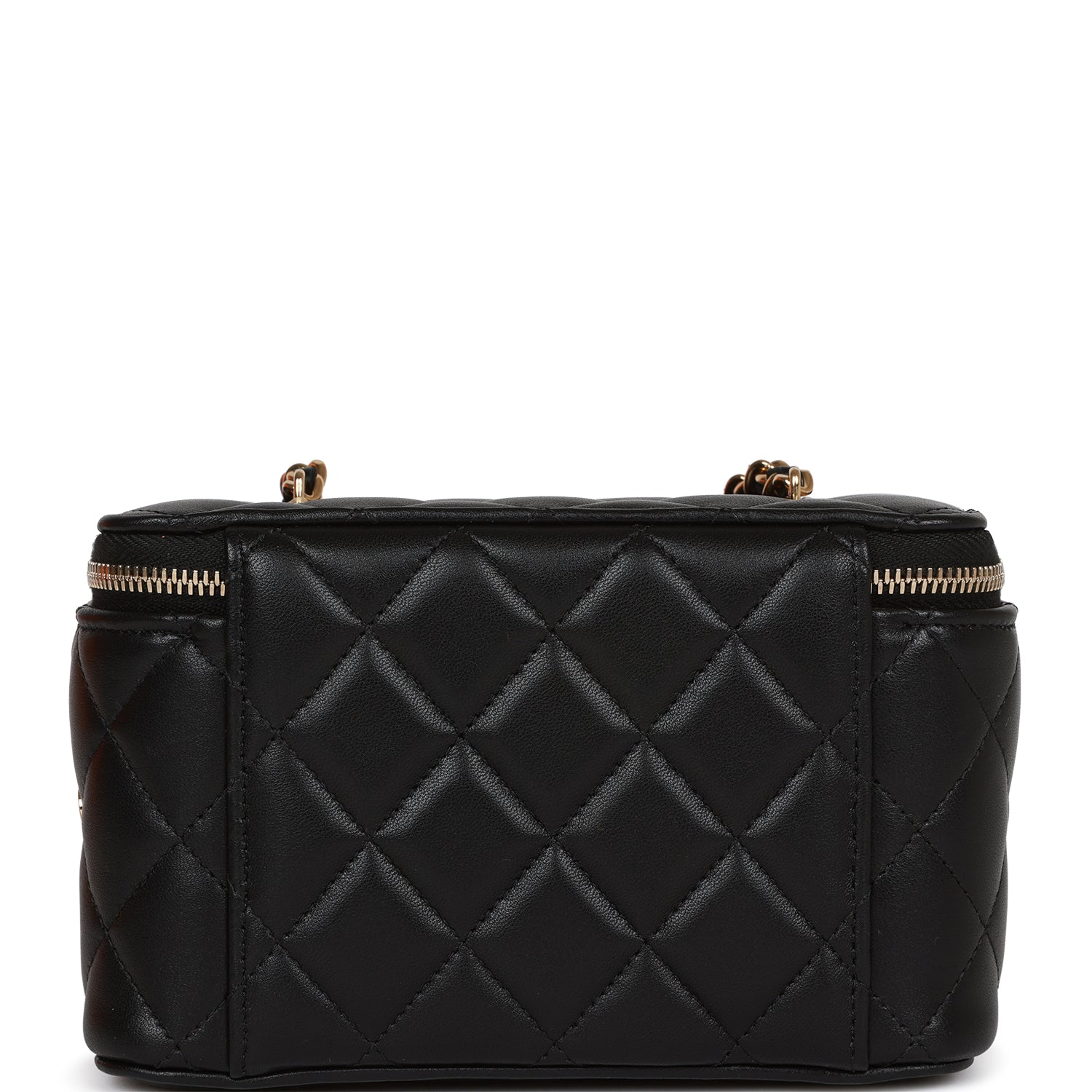 Chanel Monte Carlo Small Vanity Case Black Quilted Lambskin Gold Hardw