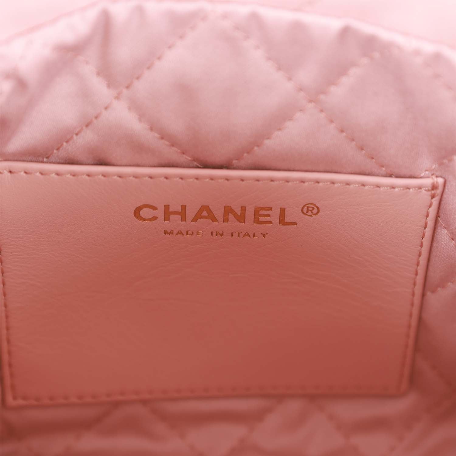Chanel Mini 22 Bag Pink Calfskin Gold Hardware