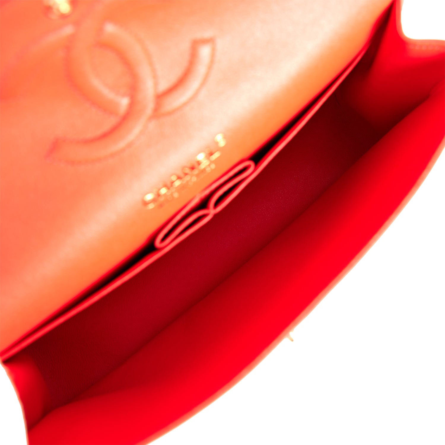 Chanel Red Quilted Lambskin Medium Classic Double Flap Bag