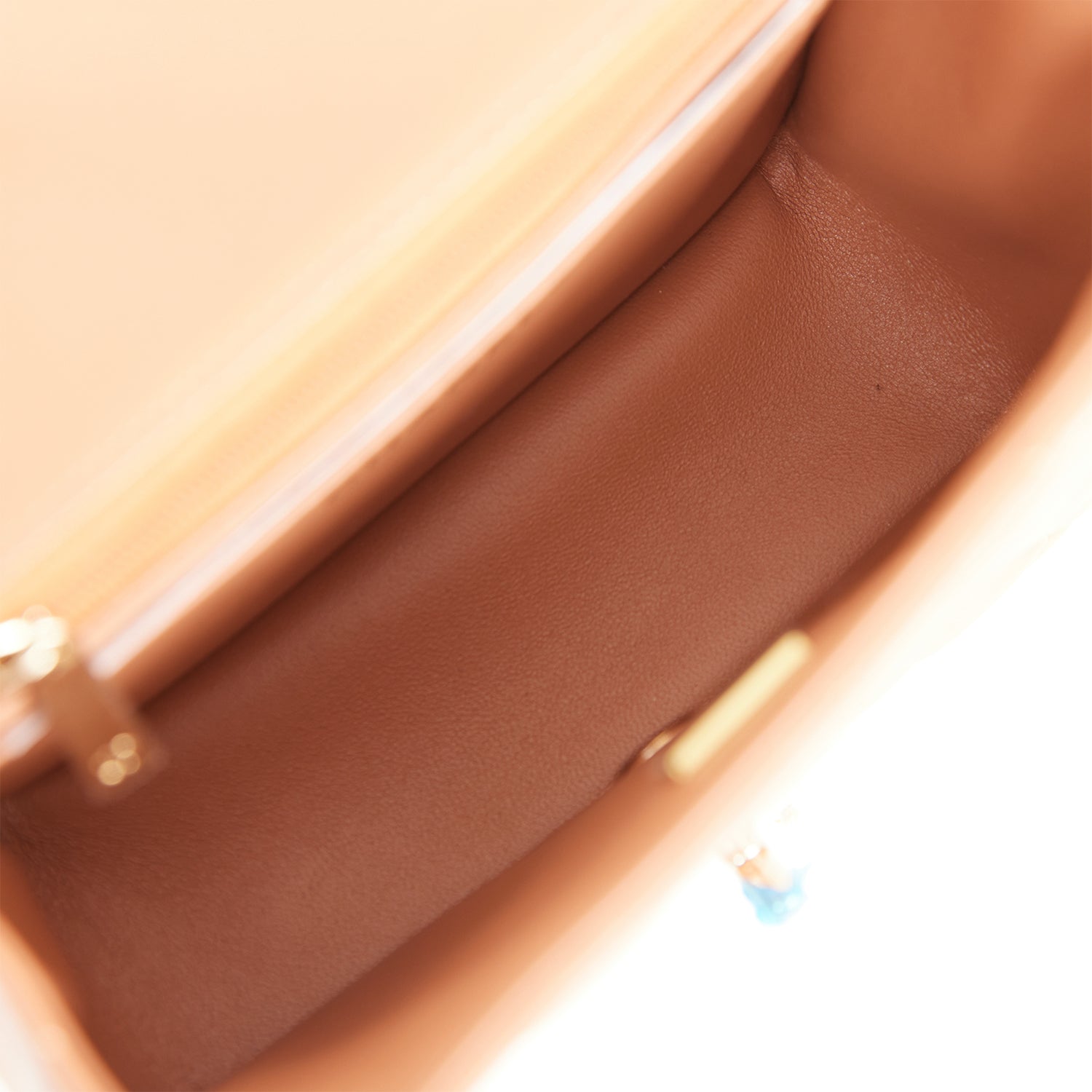 Chanel Caramel Lambskin Square Mini Classic Flap Light Gold Hardware