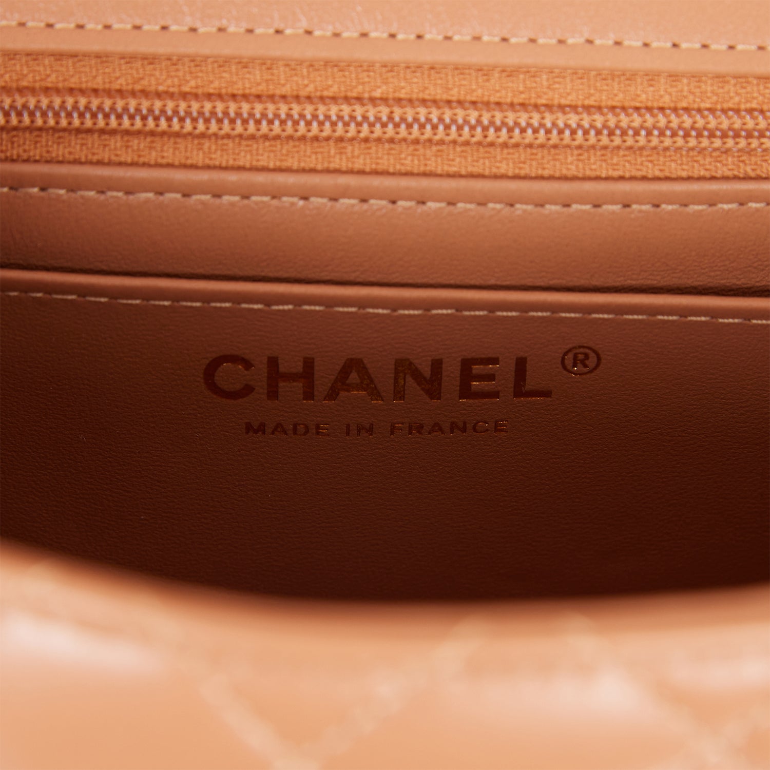 Chanel Caramel Lambskin Square Mini Classic Flap Light Gold Hardware