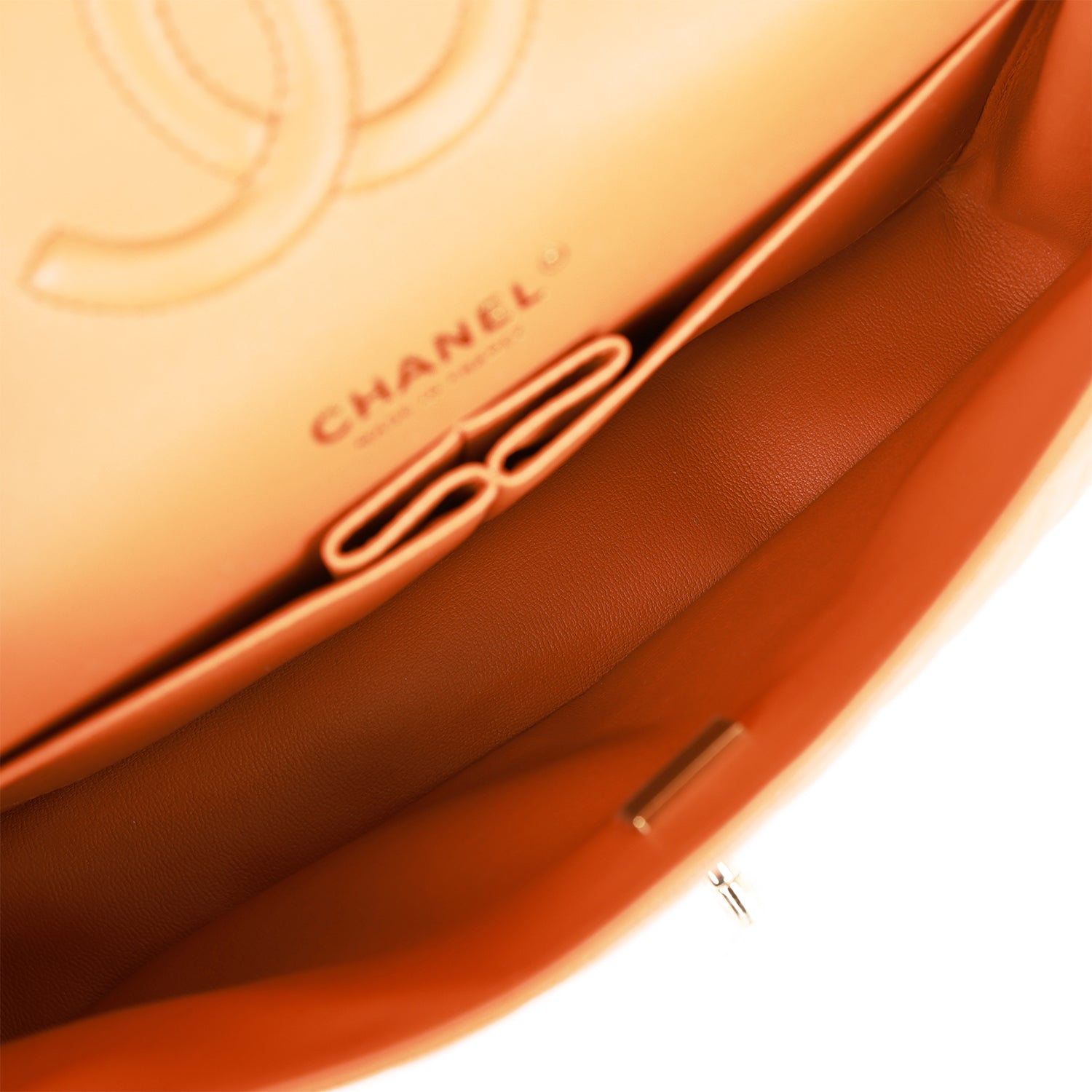 Chanel Caramel Quilted Caviar Medium Classic Double Flap Bag