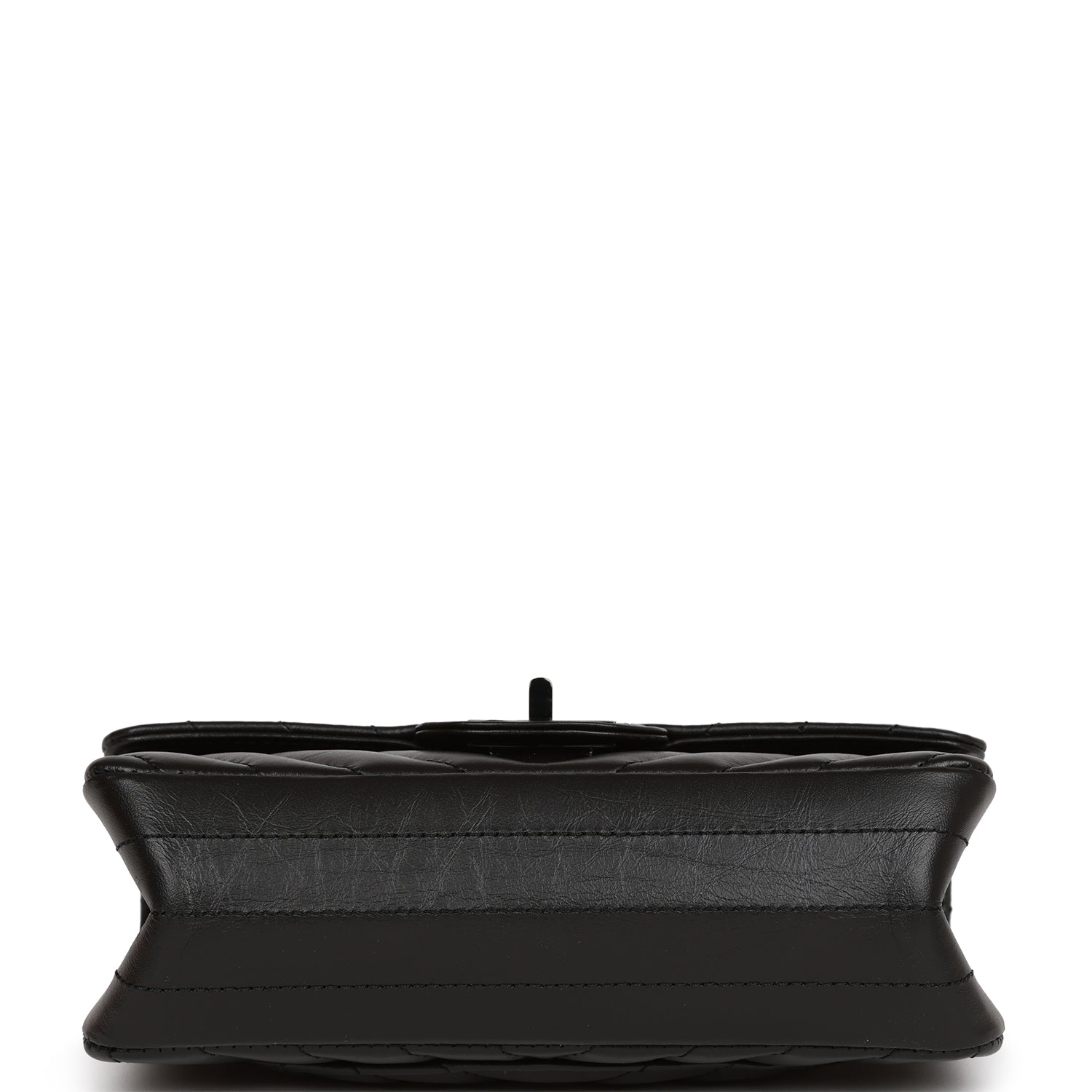 Chanel Mini Reissue 2.55 SO Black Chevron Calfskin Black Hardware