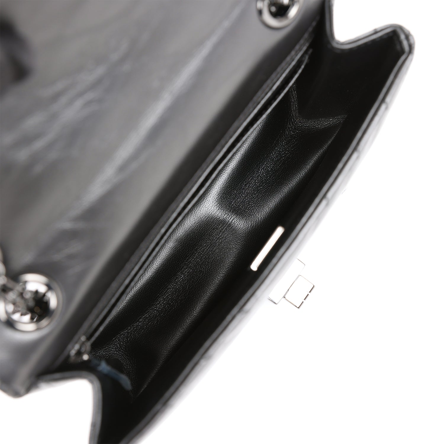 Chanel Mini Reissue 2.55 SO Black Chevron Calfskin Black Hardware