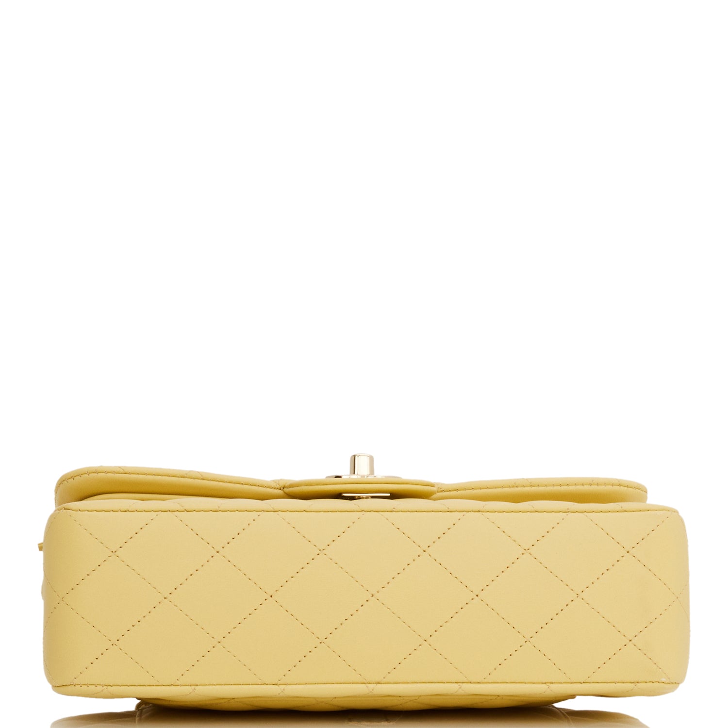 Chanel Small Classic Double Flap Bag Yellow Lambskin Light Gold Hardwa