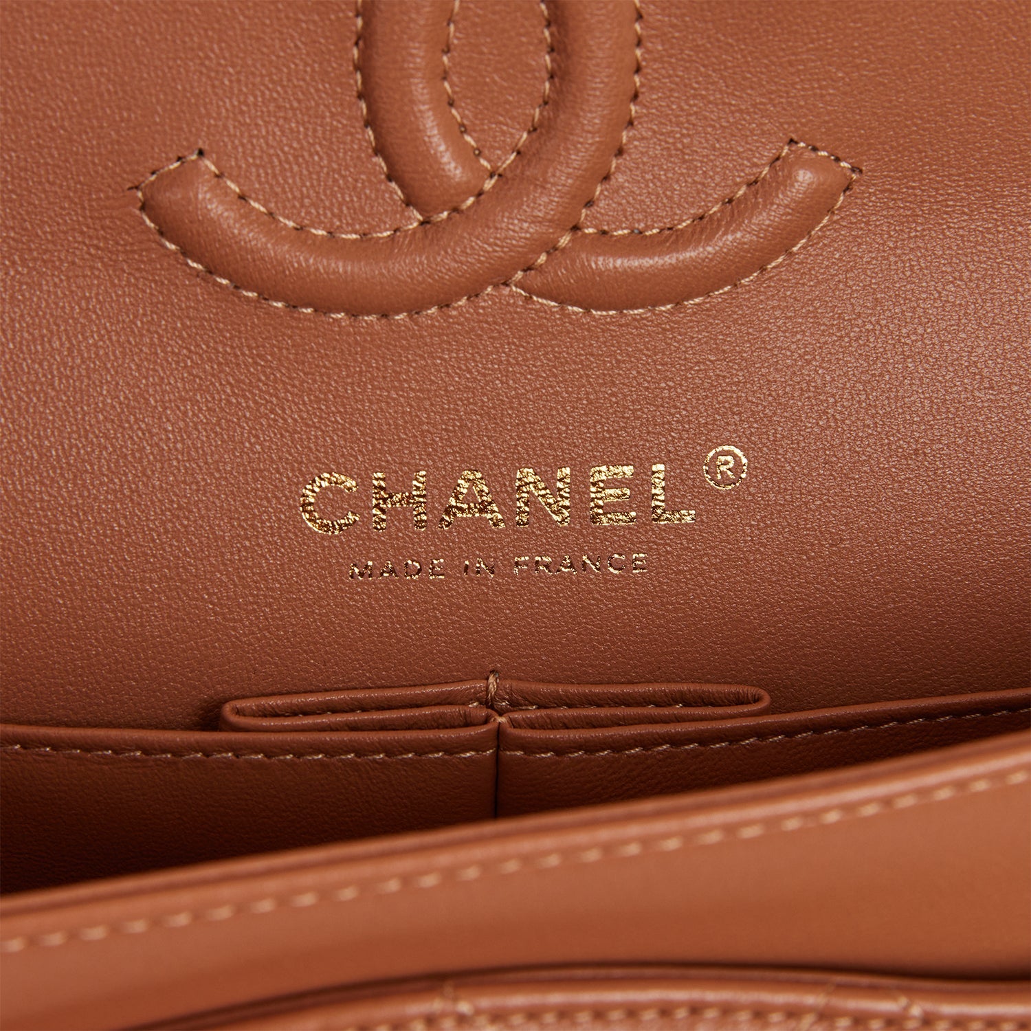 Chanel Small Classic Double Flap Bag Caramel Lambskin Light Gold Hardw