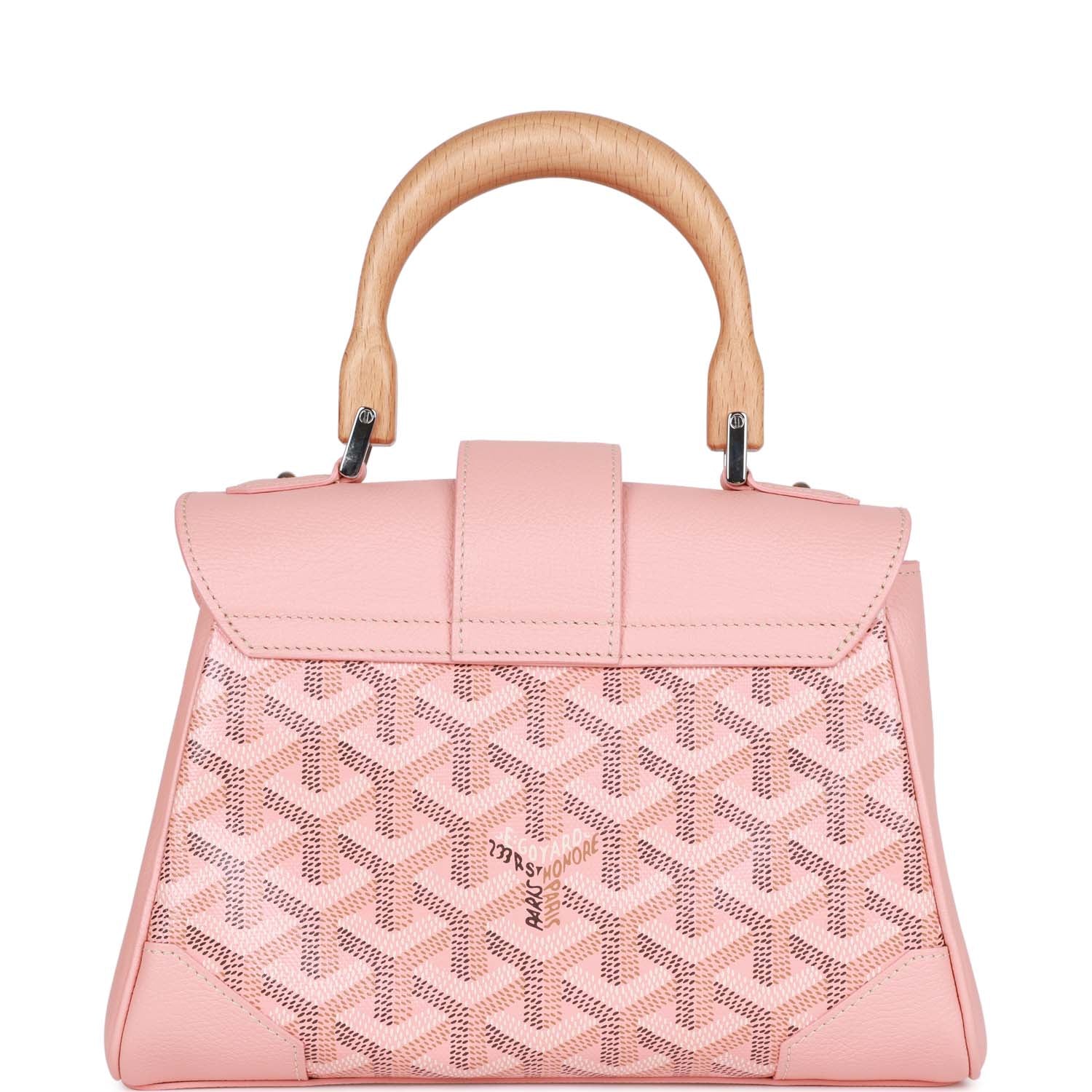 Goyard Saigon Souple Mini Bag Pink Goyardine Silver Hardware
