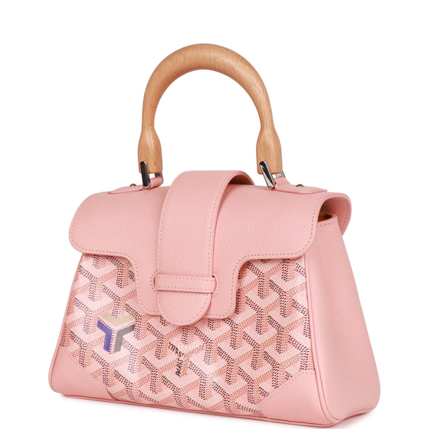 Goyard Saigon Souple Mini Bag Pink Goyardine Silver Hardware