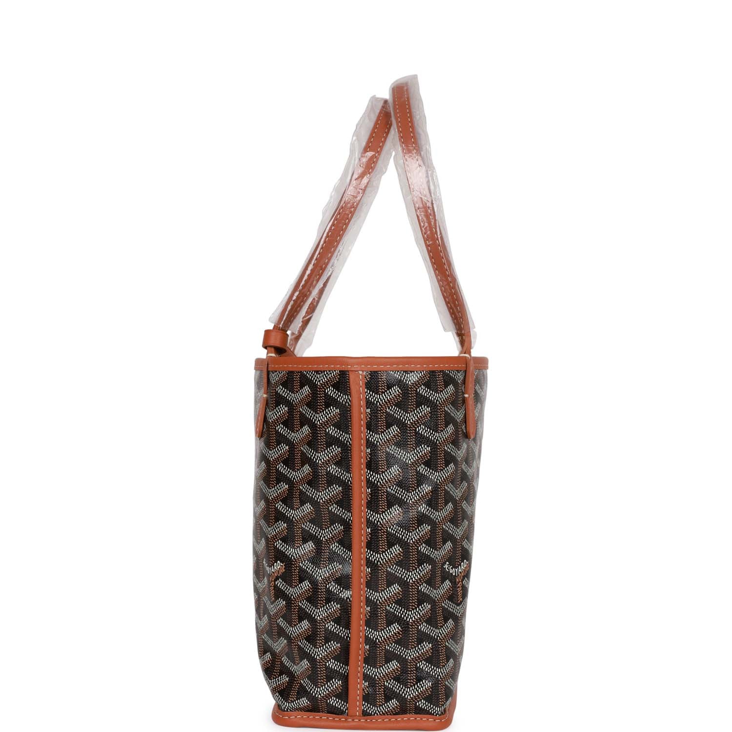 Goyard Goyardine Black Anjou Mini Reversible Tote Bag Silver Hardware