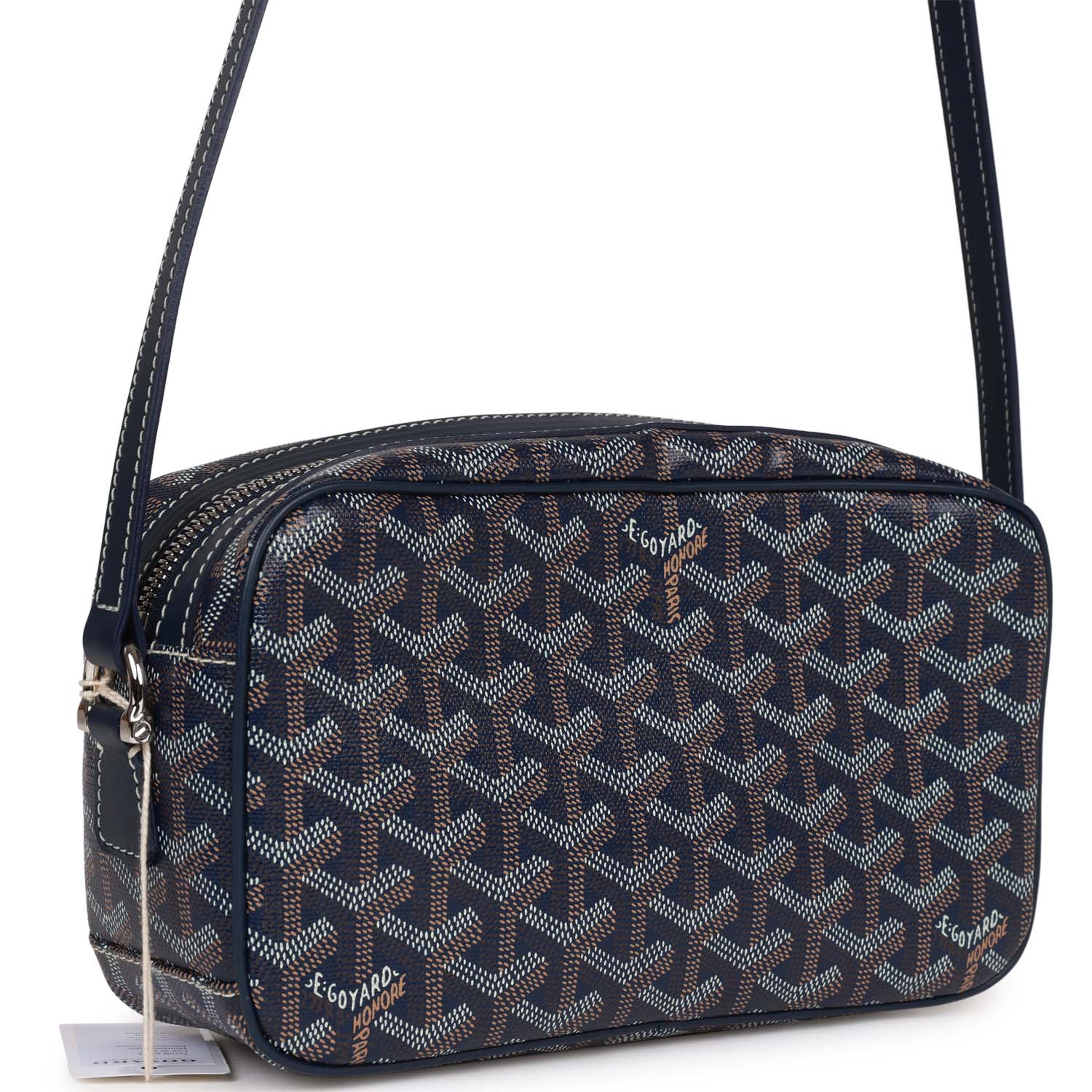 Goyard Goyardine Navy Cap Vert PM Bag Silver Hardware