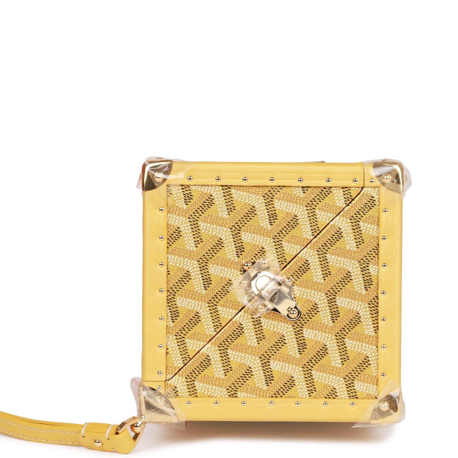 Goyard Dé Trunk Bag Metallic Gold Goyardine Gold Hardware
