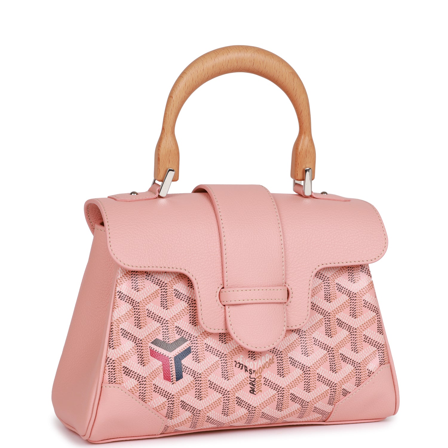 Goyard Saigon Souple Mini Bag Pink Goyardine Silver Hardware
