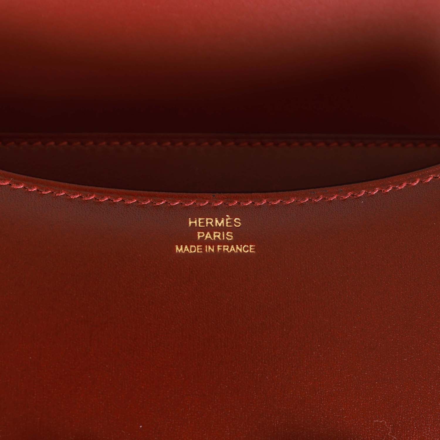 Hermes Constance 1-18 Rouge H Box Gold Hardware